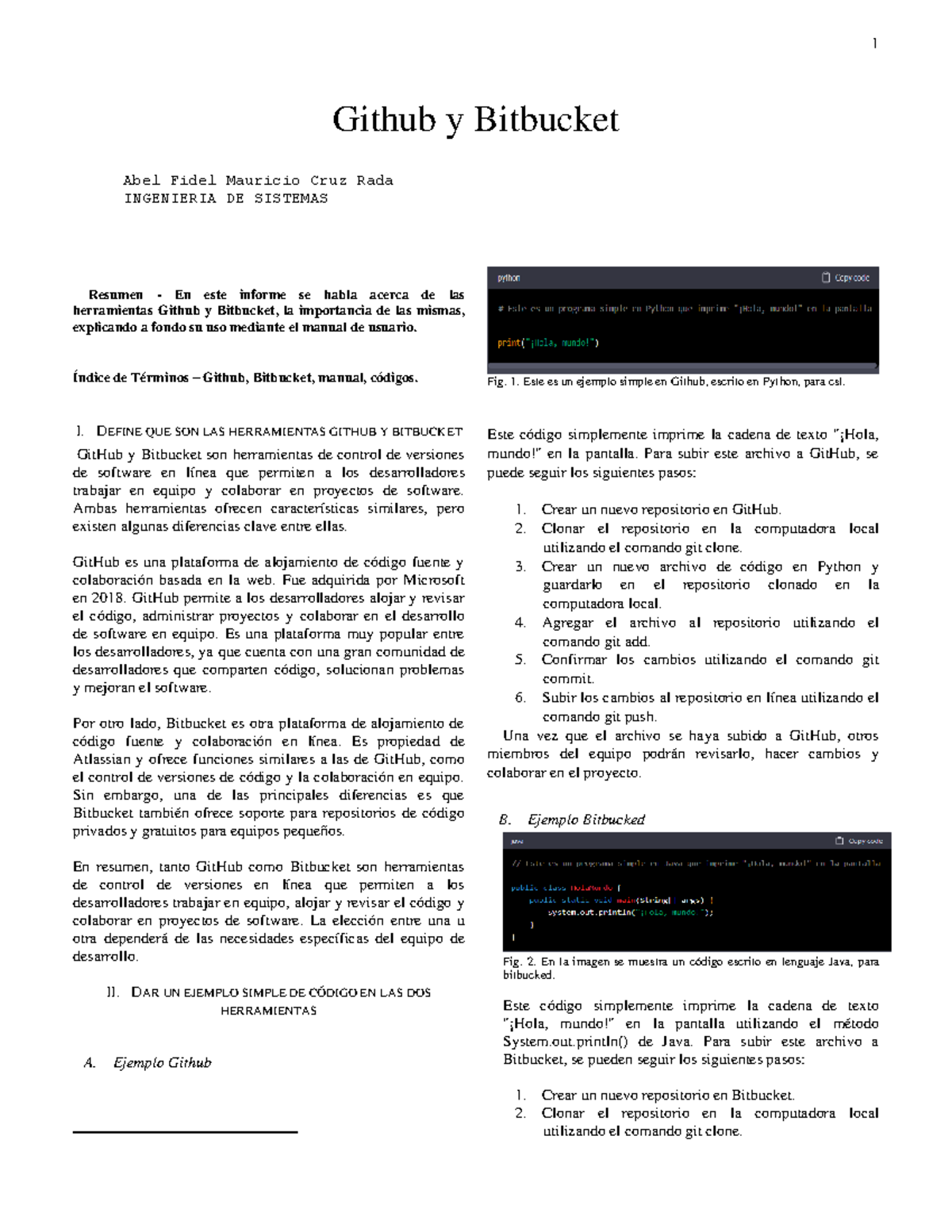 Github informe - Tecnologías web - Resumen - En este informe se habla acerca de las herramientas ...
