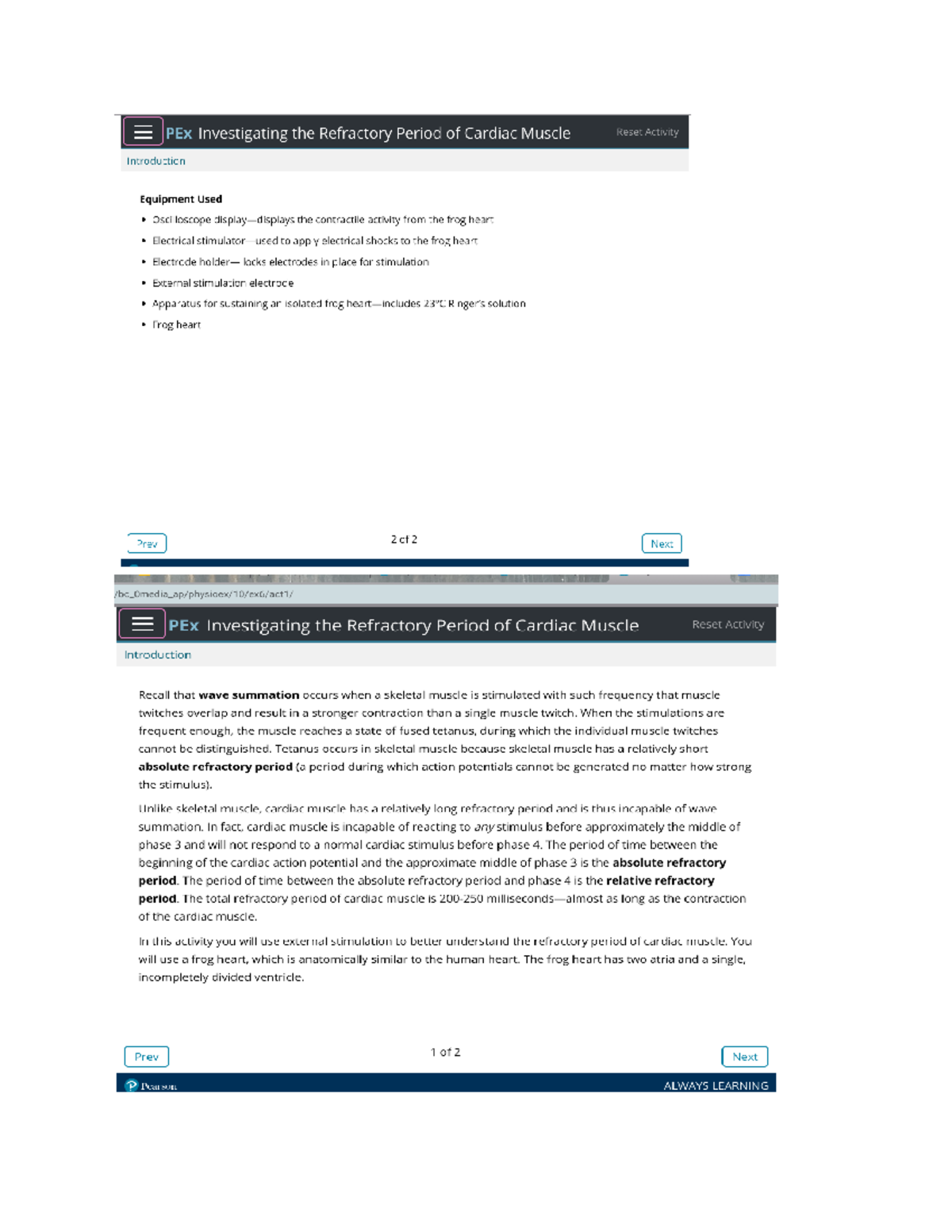 Lab Phiso X 6 activities - ENG122 - Studocu