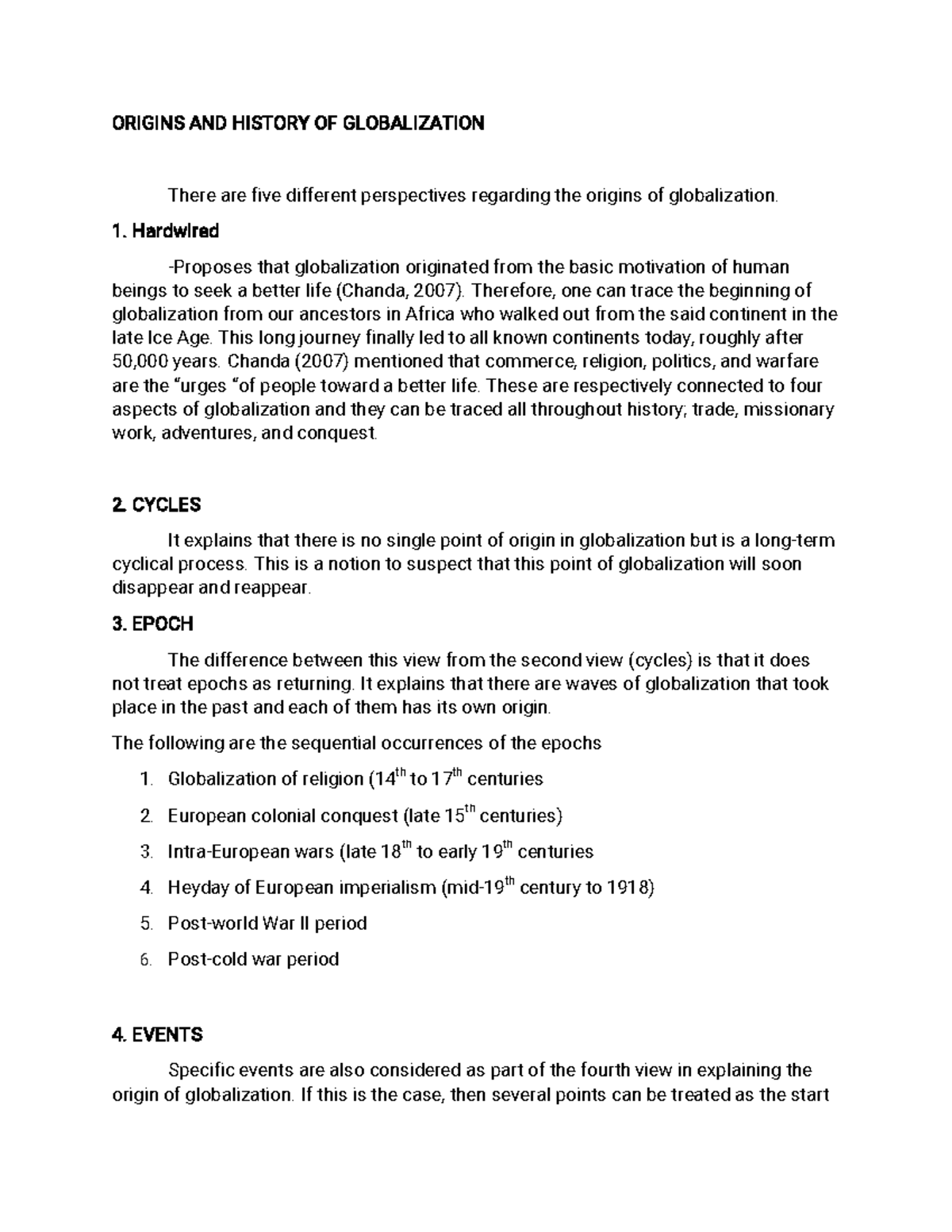 Lesson-5 Con World-1 - Con World-1 - ORIGINSANDHISTORYOFGLOBALIZATION ...