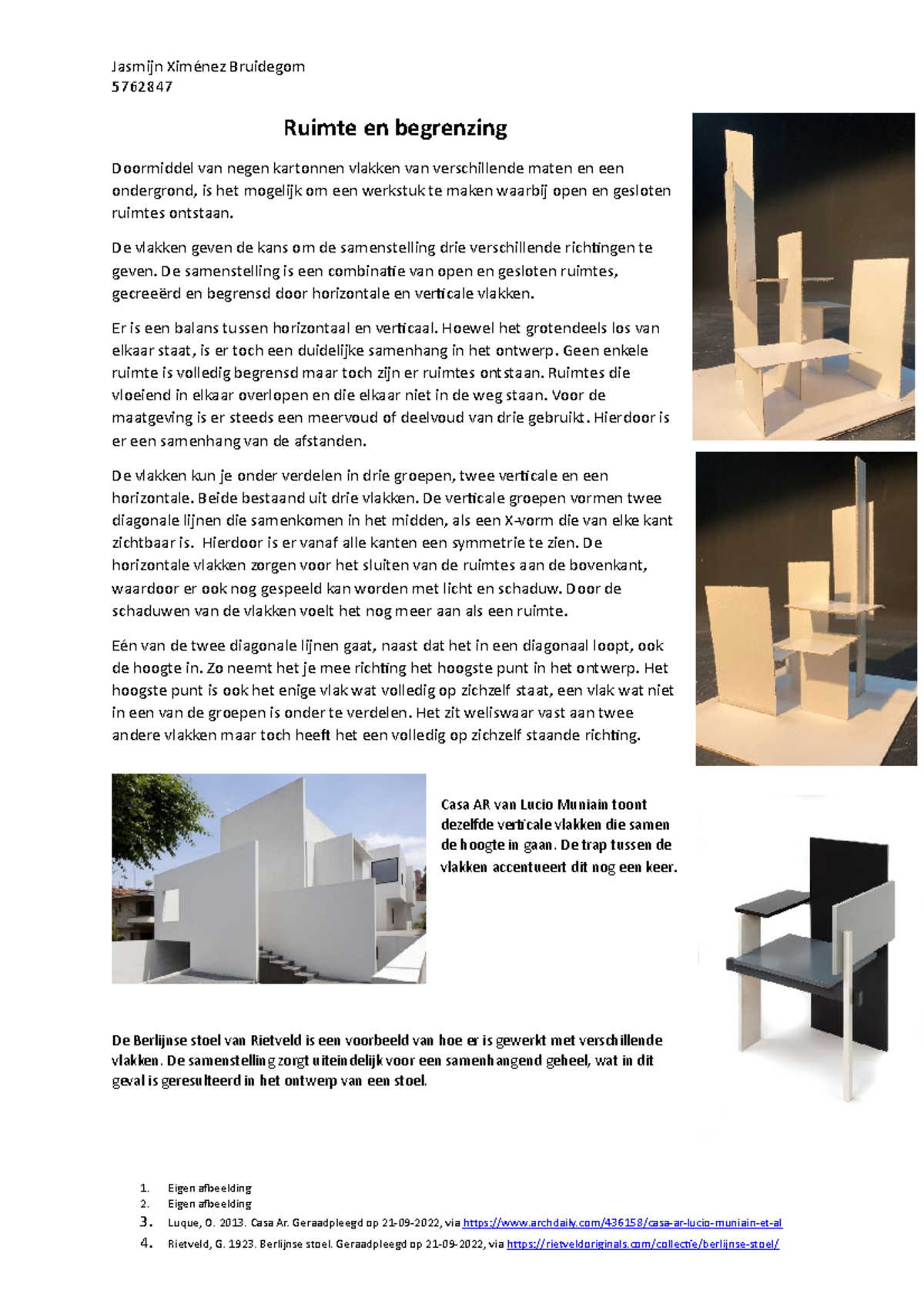 Zelfstudie OV1 - Jasmijn Ximénez Bruidegom 5762847 Ruimte en begrenzing ...