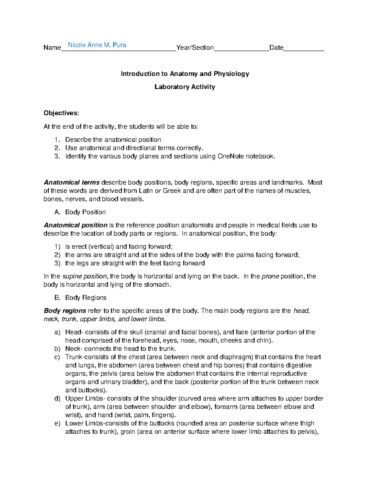 1 Introduction to Anatomy Physiology 2 1 - - Studocu