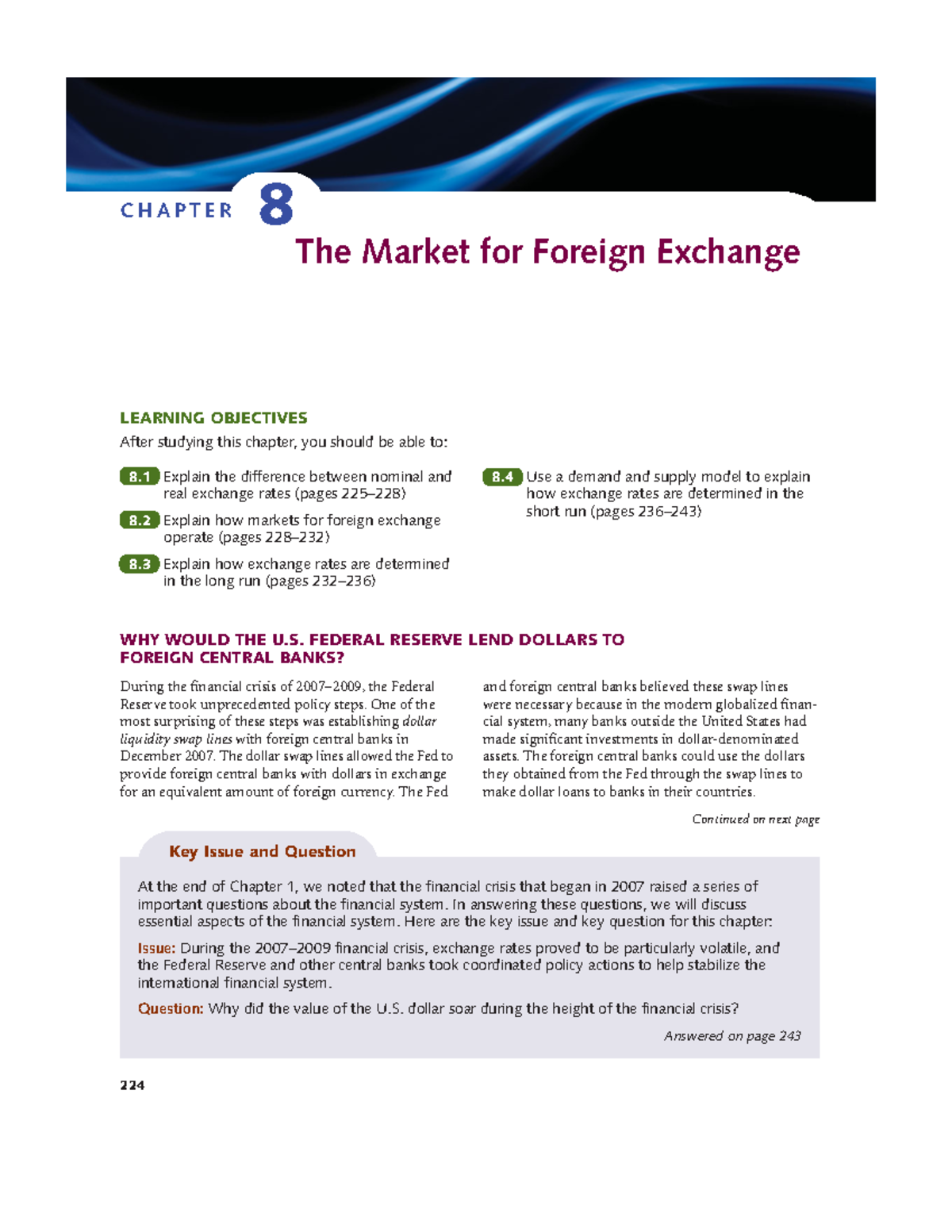 Chapter 8 - The Market for Foreign Exchange - CHAPTER 8 The Market for ...