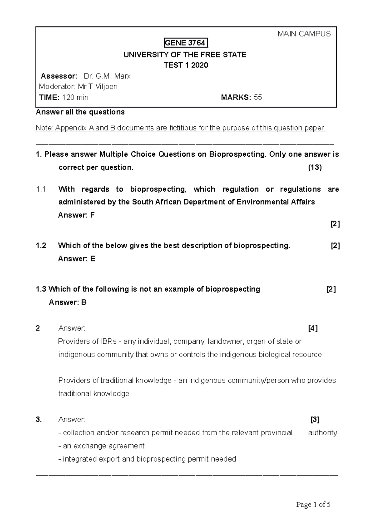 Test 2020 Questions And Answers MAIN CAMPUS GENE 3764 UNIVERSITY OF test-2020-questions-and-answers-main-campus-gene-3764-university-of