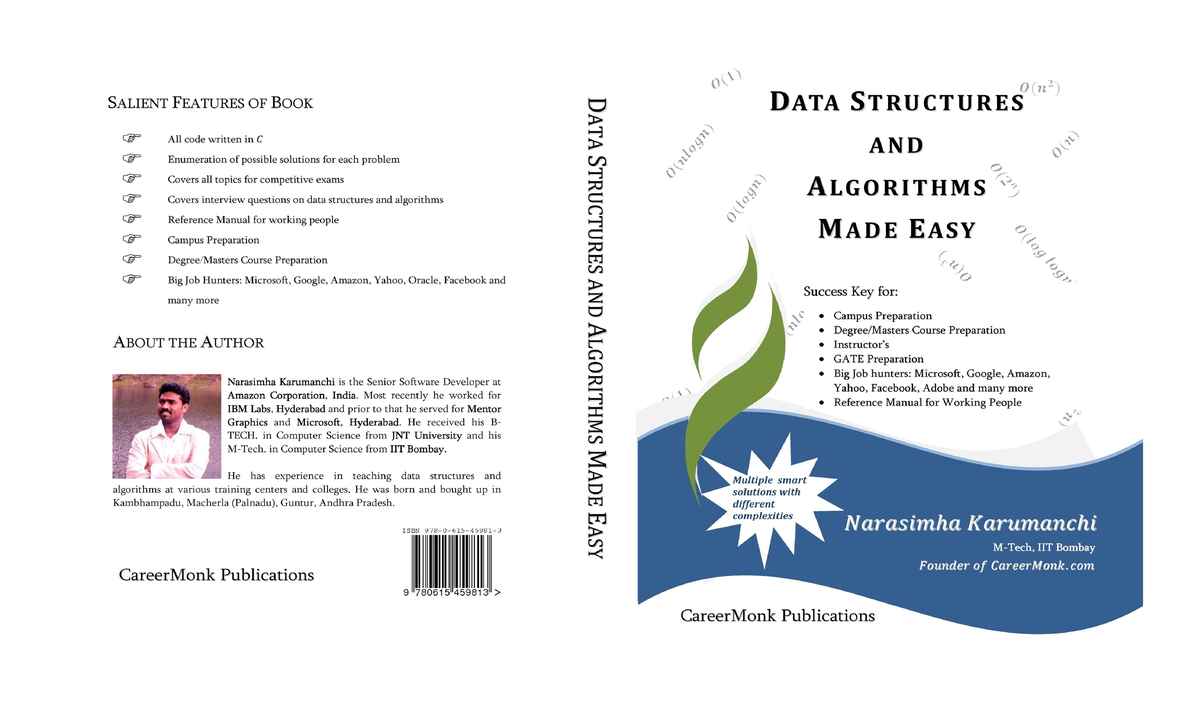 Algorithm book by Karumanchi - - Studocu