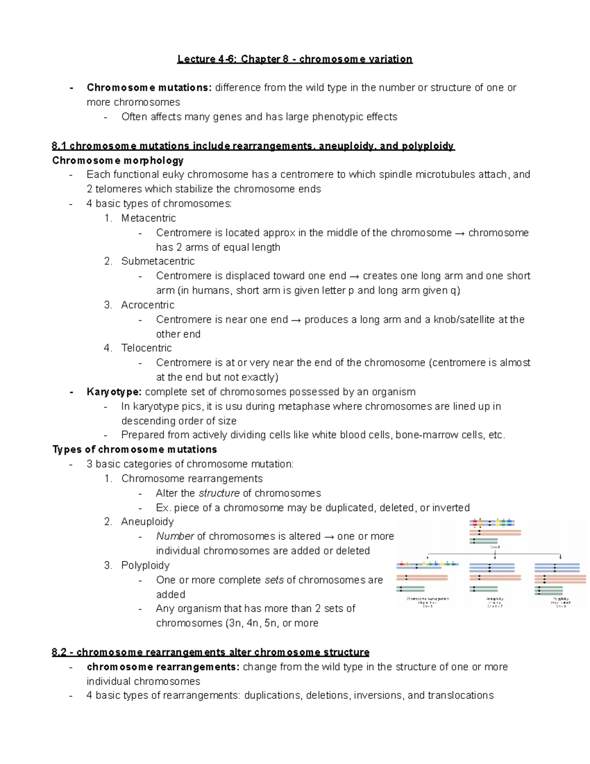 Lecture 4-6 chapter 8 - summary of lec 4-6 notes - Lecture 4-6: Chapter ...