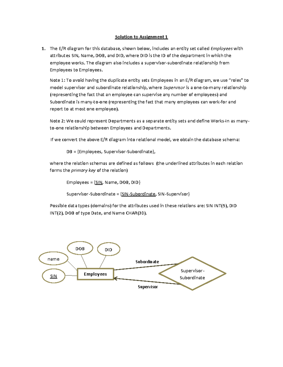 Assignment 1 Solutions given from the teacher - Solution to Assignment ...
