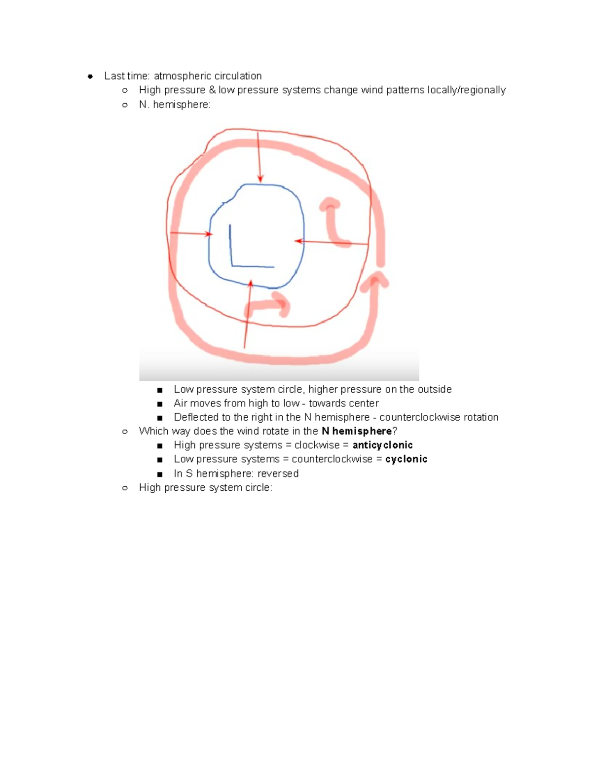3 25 Hurricanes, review for Test 1 - Last time: atmospheric circulation ...