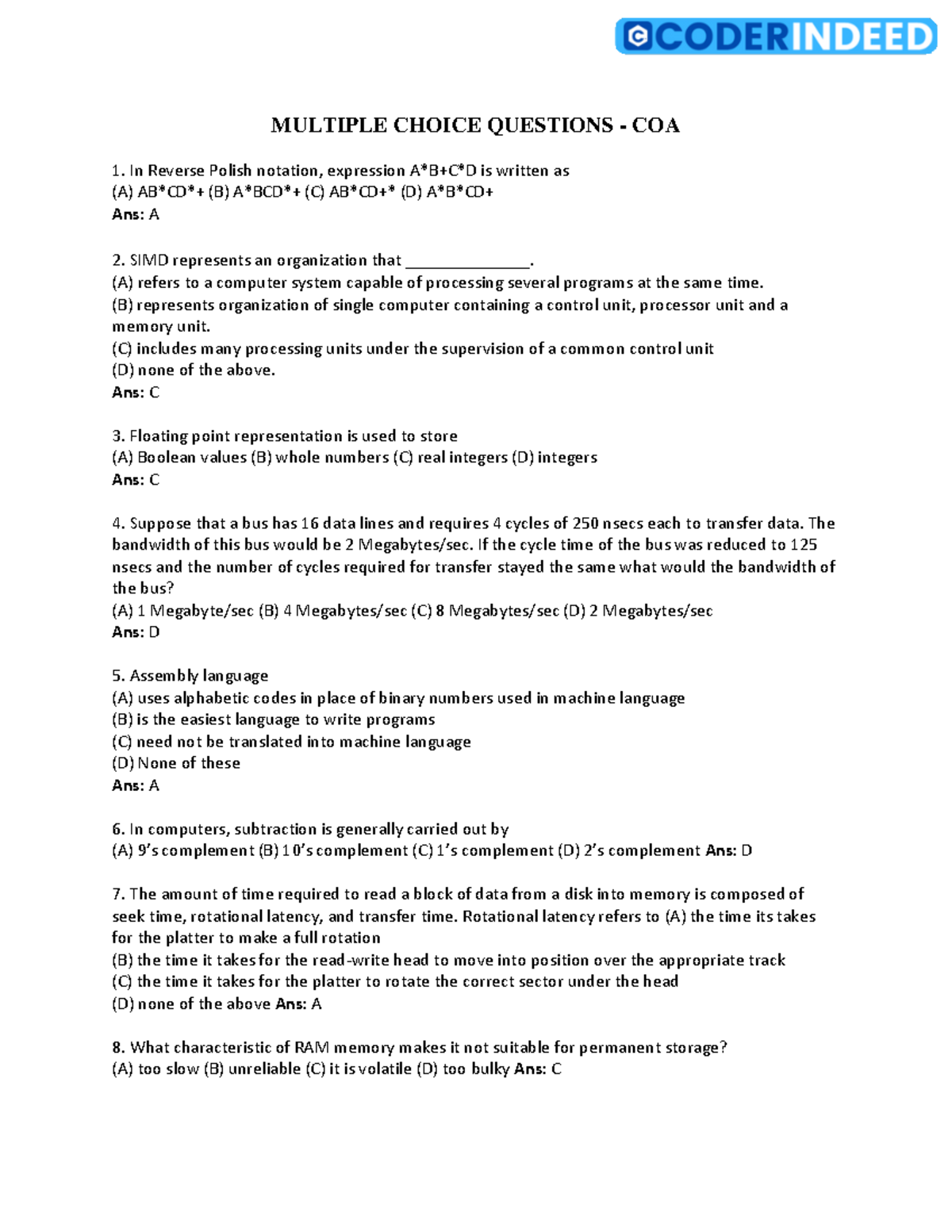 Mcq2-cse211 FINAL ete viva mcq for practice - Summer Training - LPU - Studocu