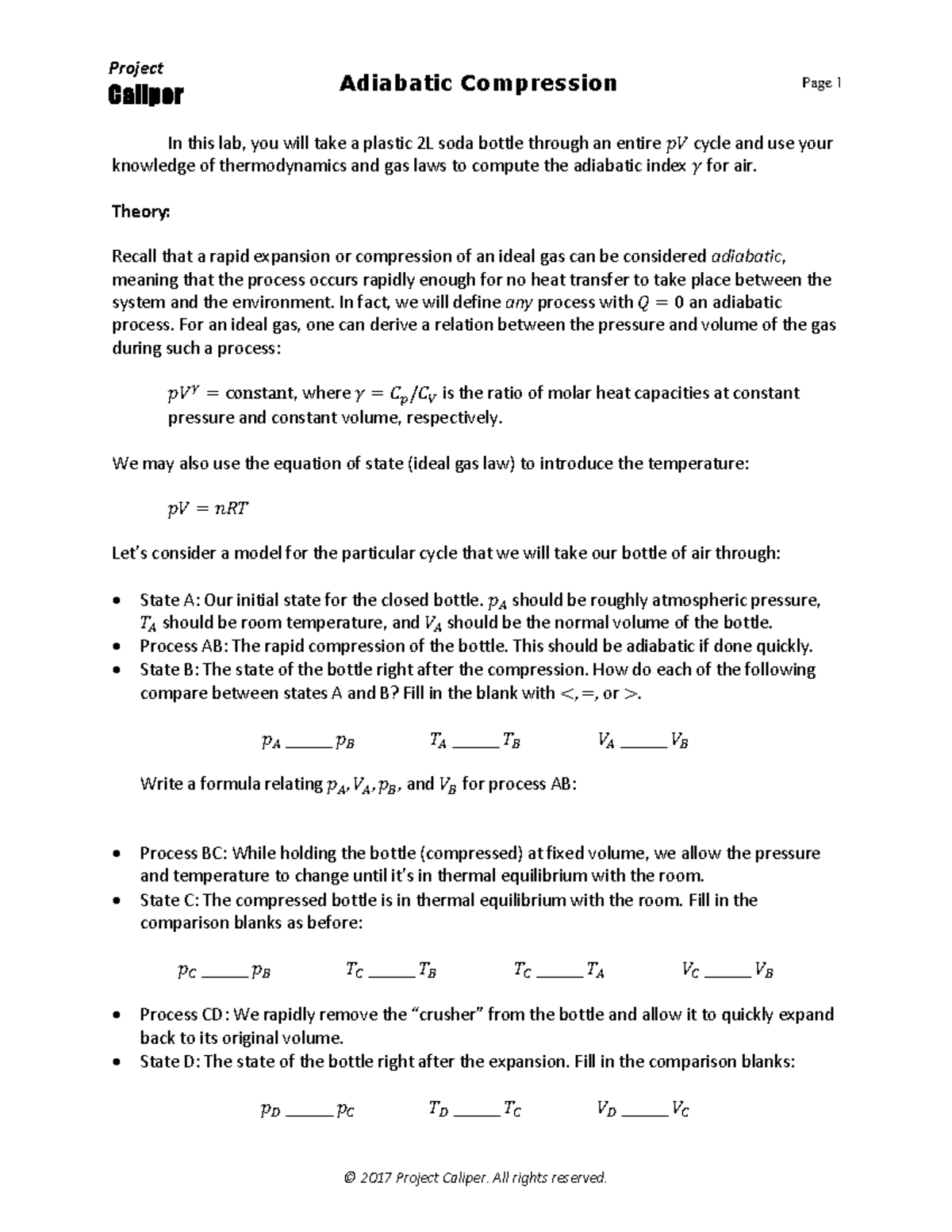 L4 - Adiabatic Compression - Project Adiabatic Compression Caliper Page ...