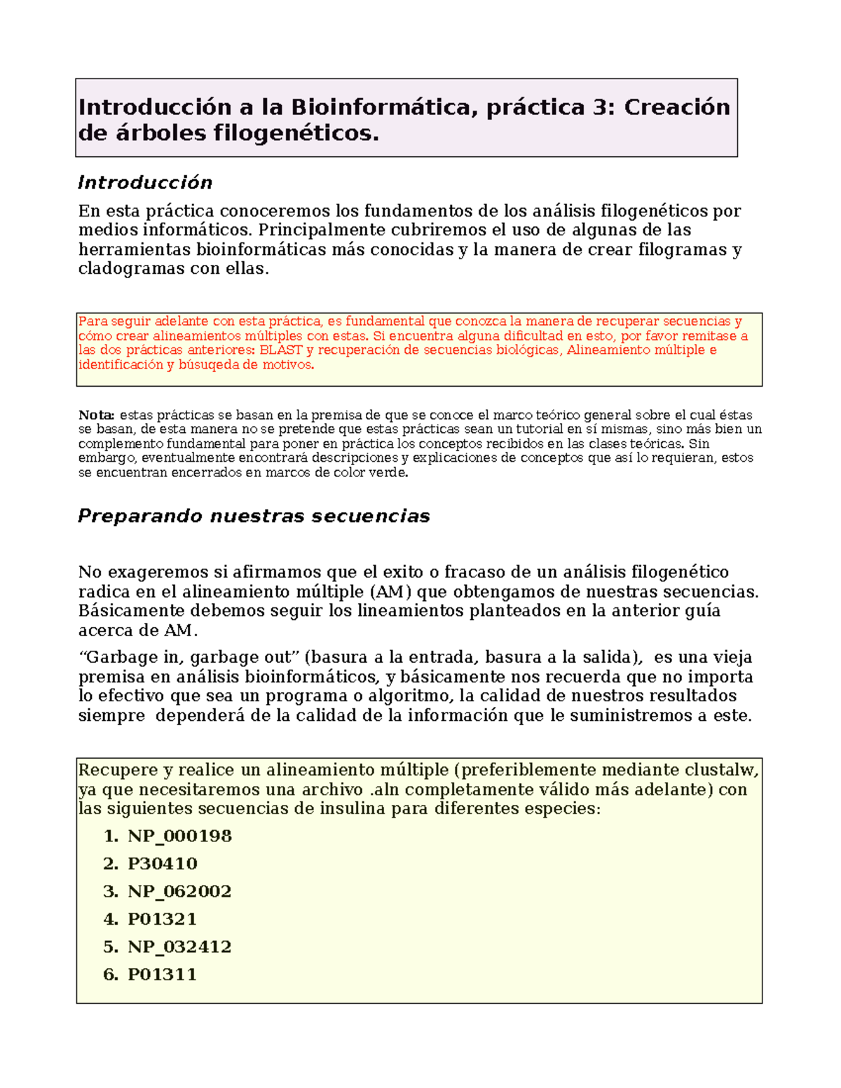Filogenia viernes - Introducción a la Bioinformática, práctica 3: Creación de árboles ...