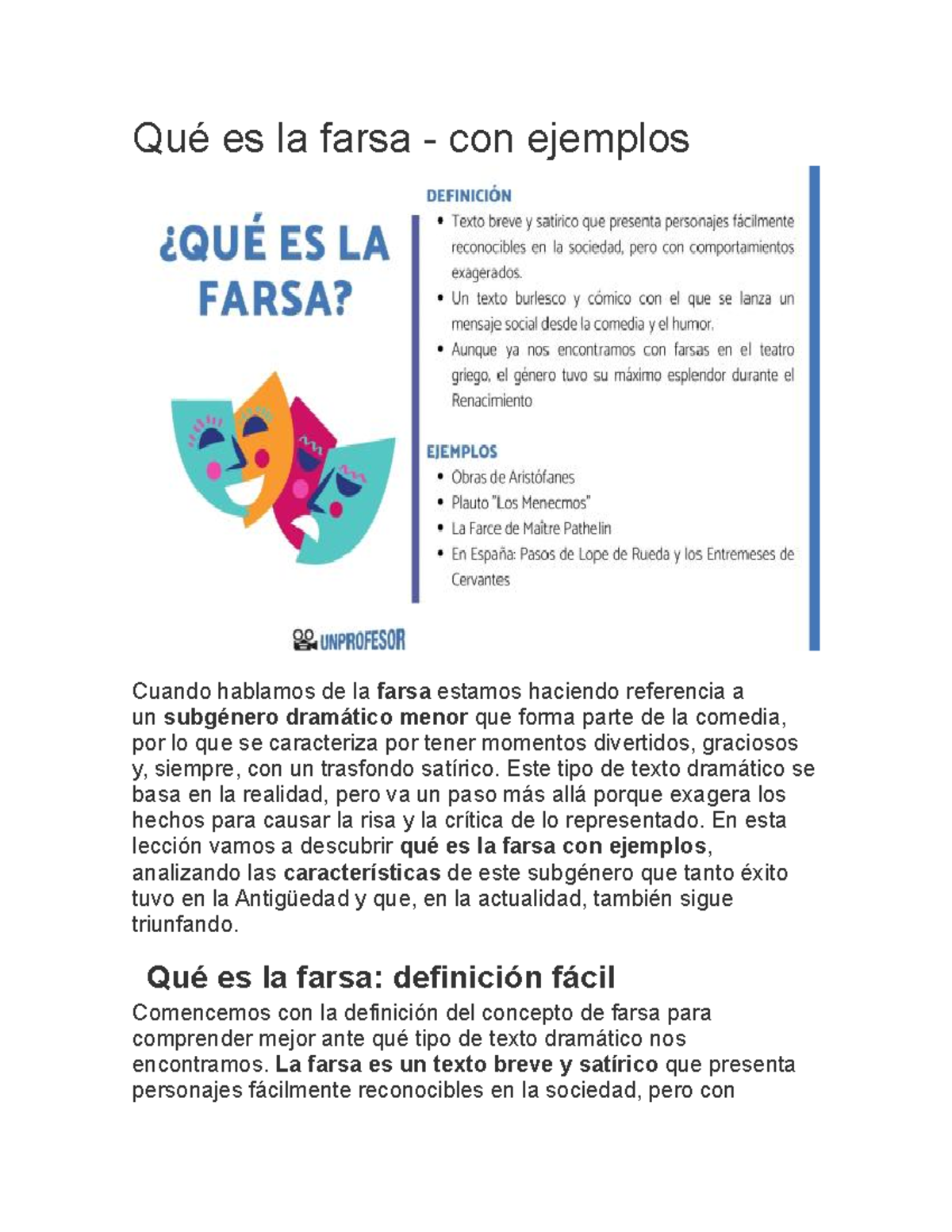 4.3.1. La farsa - TTTTTTT - Qué es la farsa - con ejemplos Cuando ...