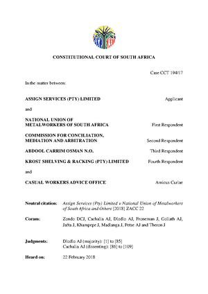 Section 189 Standard Operating Procedure - SECTION 189A RETRENCHMENT ...