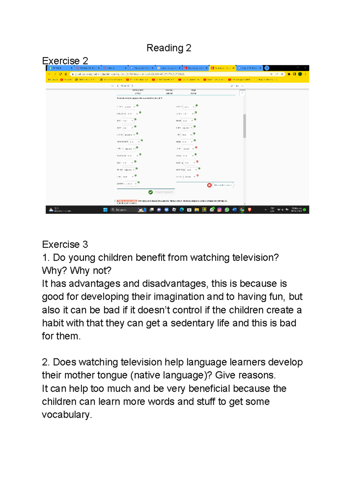 English VI. Activity Reading 2 - Reading 2 Exercise 2 Exercise 3 Do ...