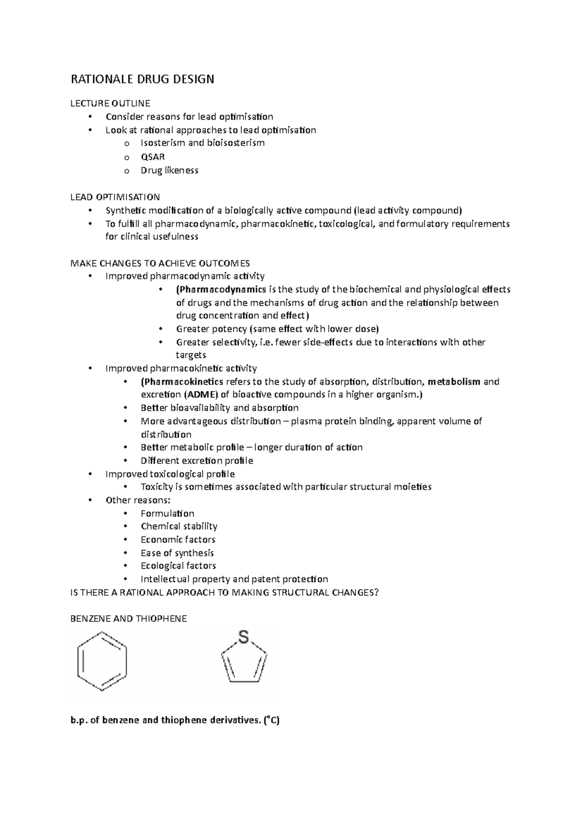 DR14- Rationale DRUG Design PART 1 - RATIONALE DRUG DESIGN LECTURE ...