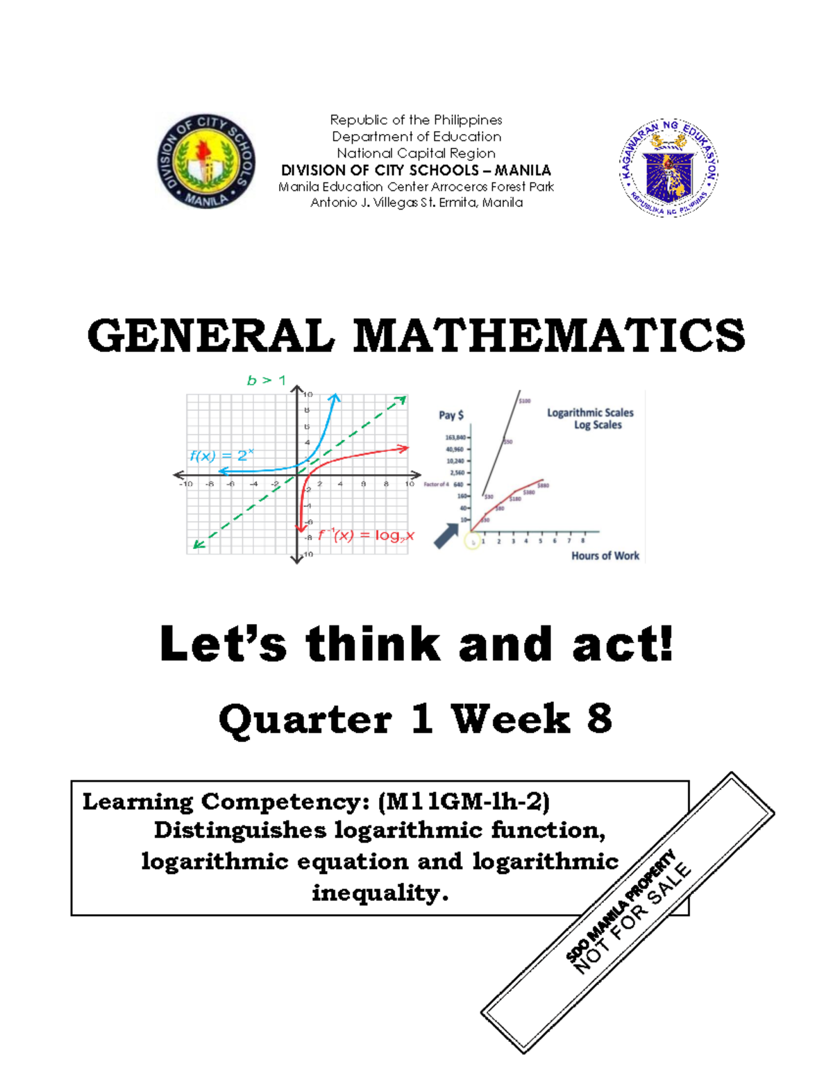 Genmath-11 Q1 W8 Mod16 - asdasdasdas - Republic of the Philippines Department of Education ...