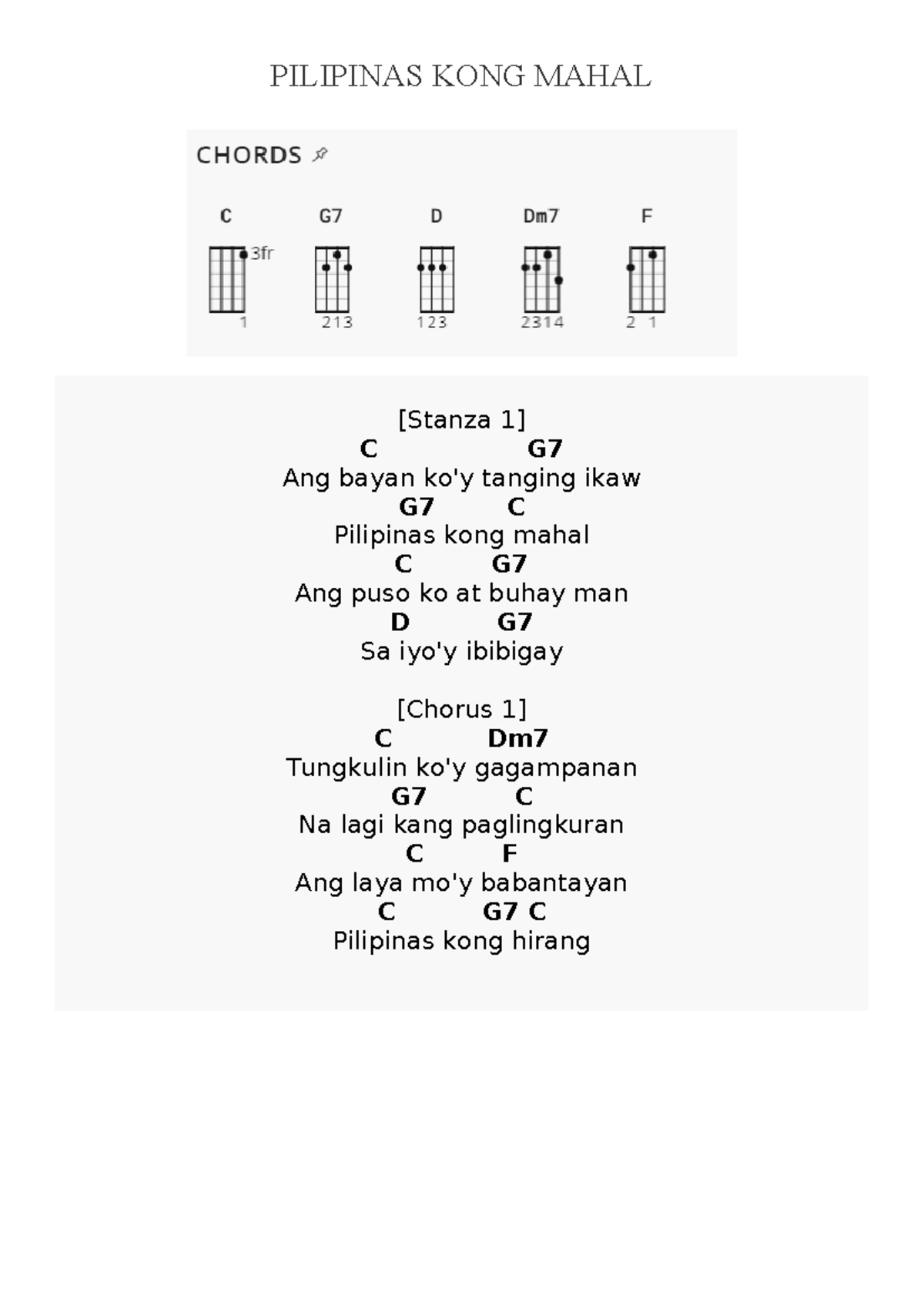 Pilipinas Kong Mahal - Bachelor of Elementary Education - PILIPINAS ...