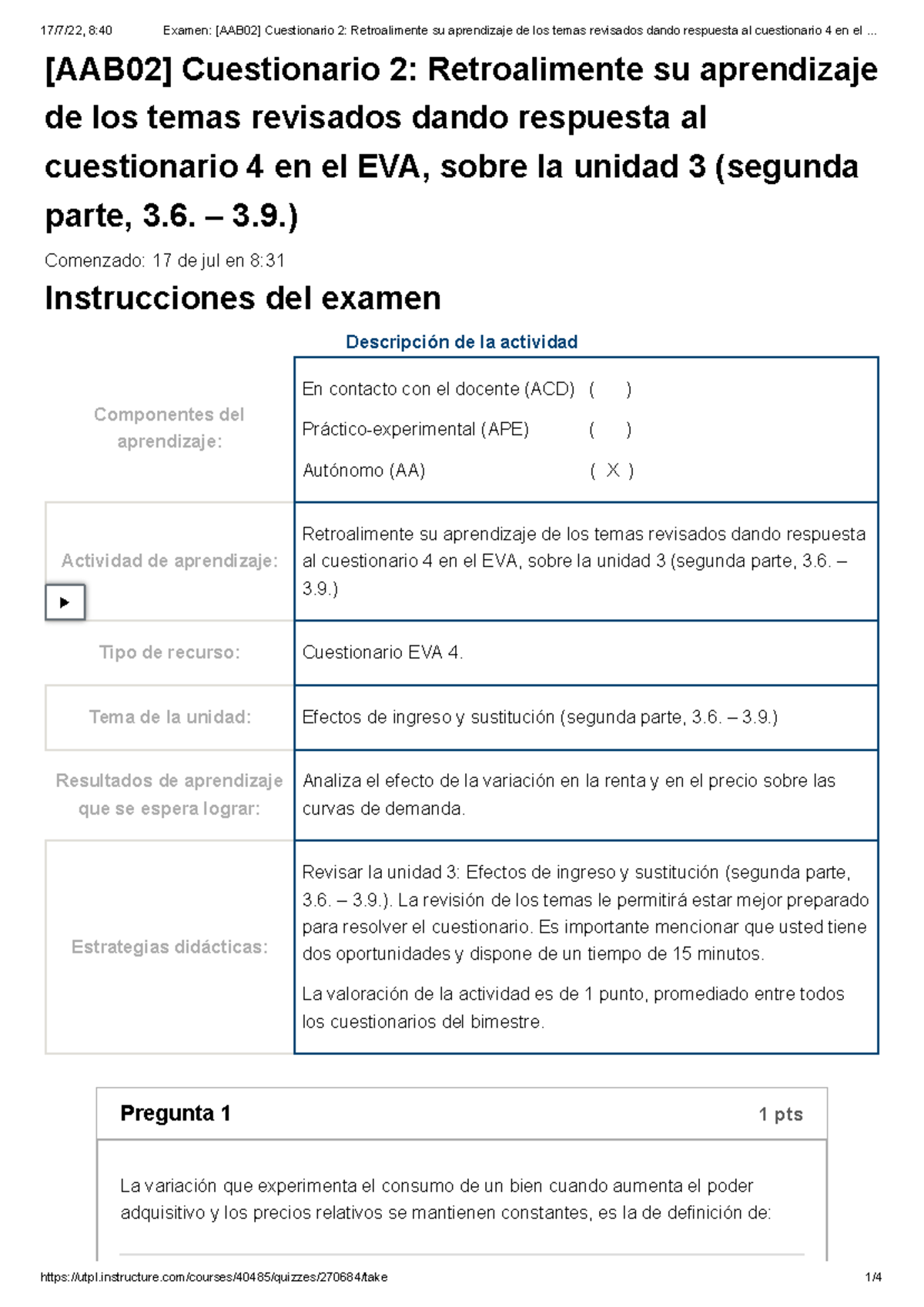 Examen [AAB02] Cuestionario 2 Retroalimente su aprendizaje de los temas revisados dando ...