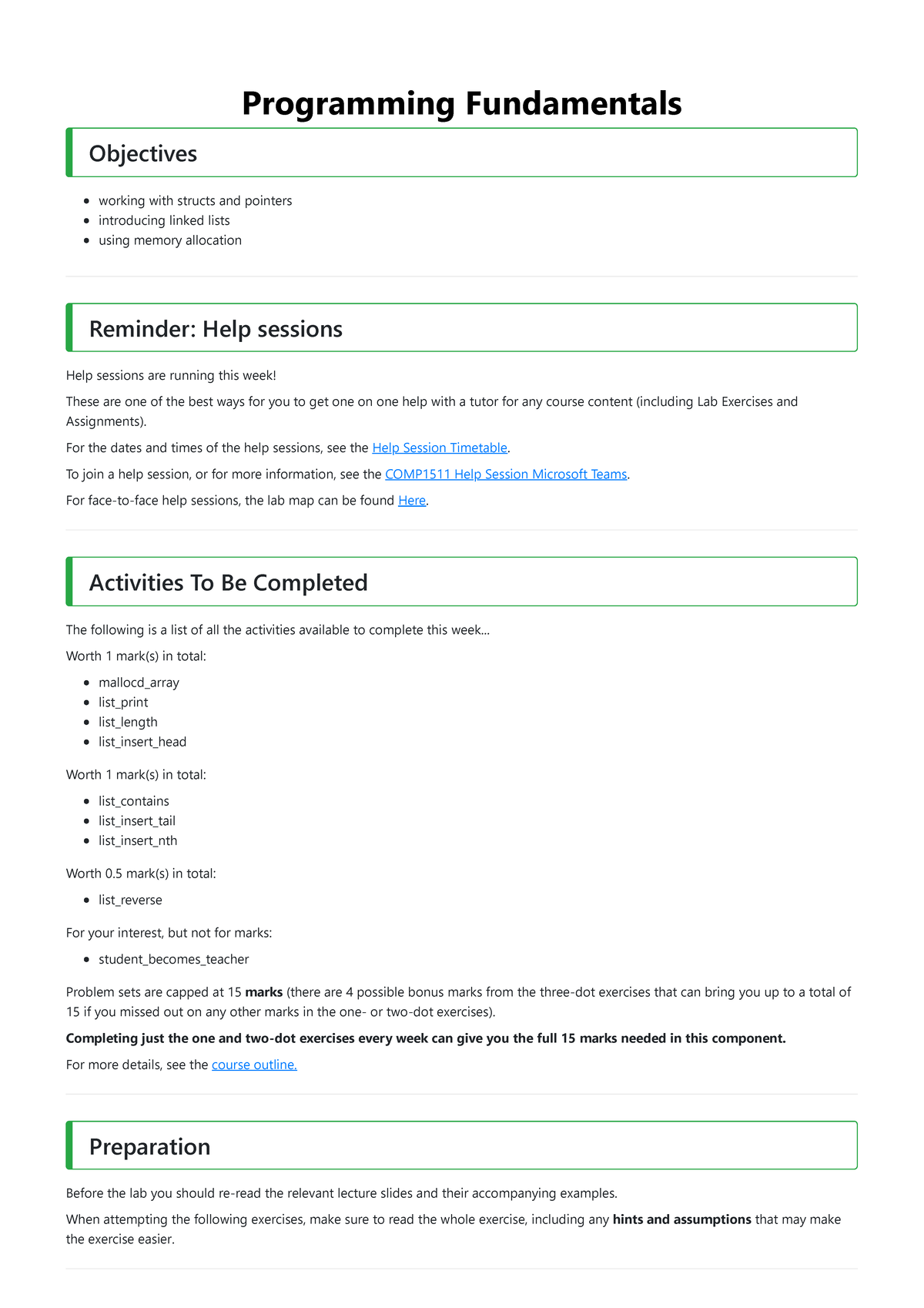 Week 08 Laboratory Sample Solutions Programming Fundamentals Objectives Working With Structs