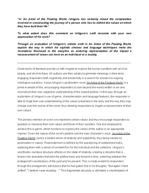 AN Artist OF Floating World Guide SP - AN ARTIST OF THE FLOATING WORLD ...