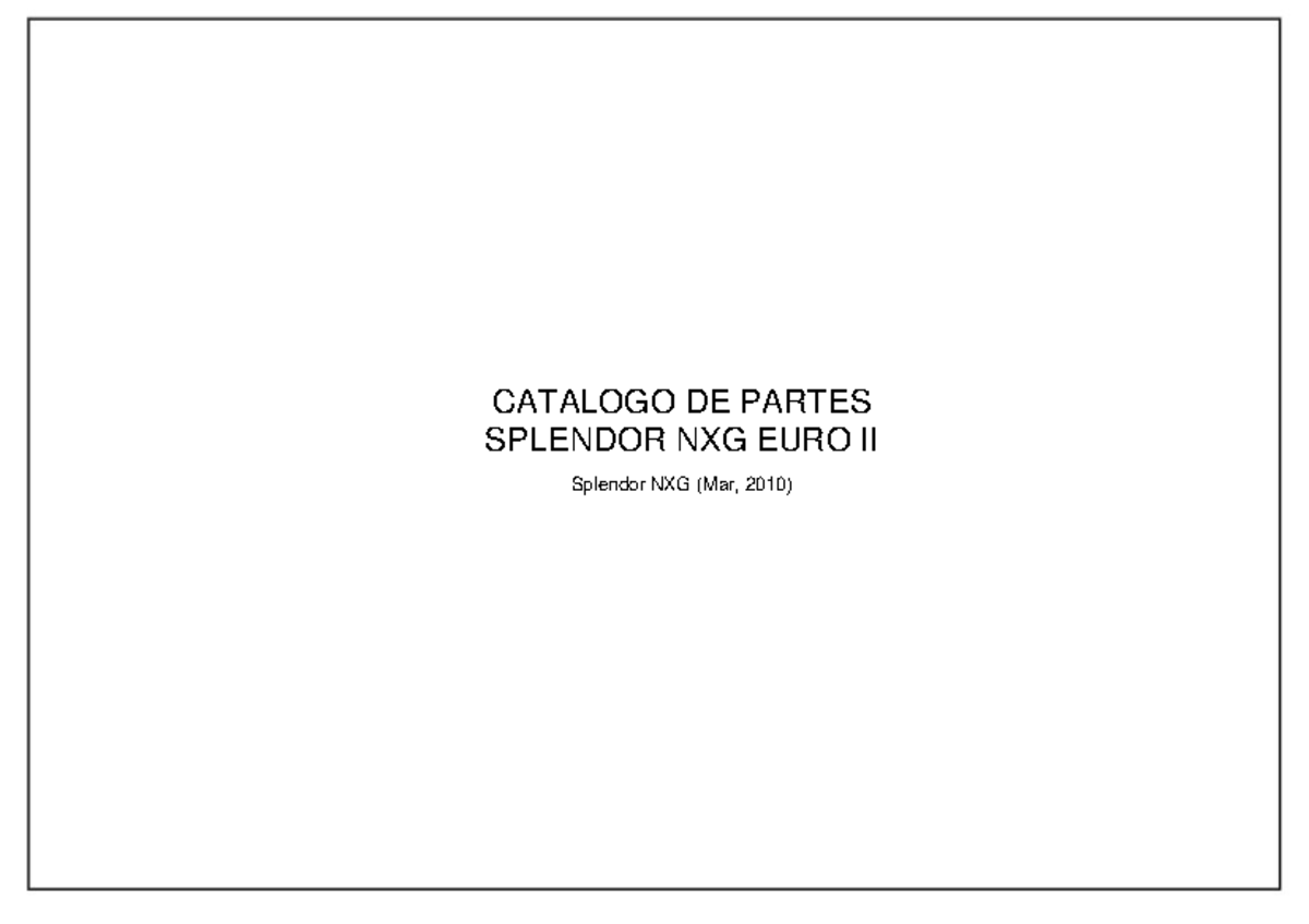 Splendor NXG Euro II - Construcion partes - CATALOGO DE PARTES SPLENDOR ...