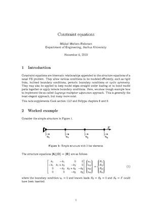 FEM Stiffness matrix - Element stiffness matrix Mikkel Melters Pedersen ...