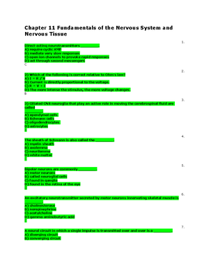 Chapter 11 Fundamentals of the Nervous System and Nervous Tissue ...