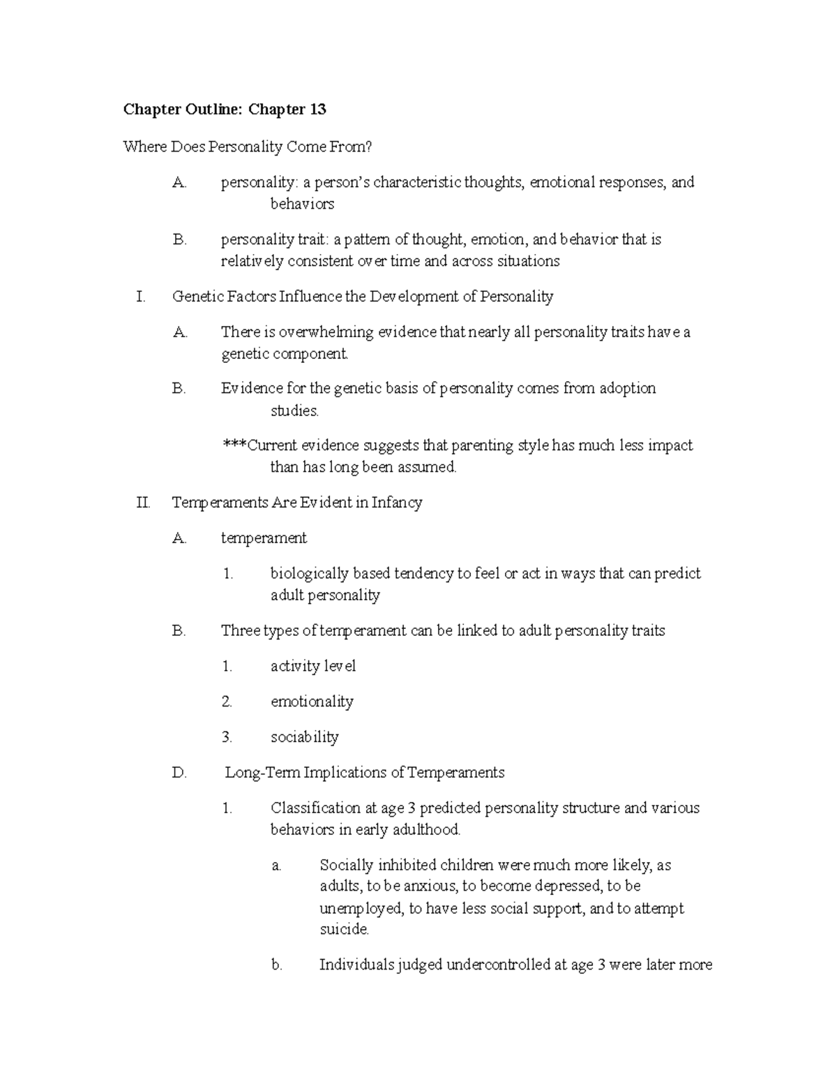 Exam 4 Study Guide - Prof. Briana Haut - Chapter Outline: Chapter 13 ...