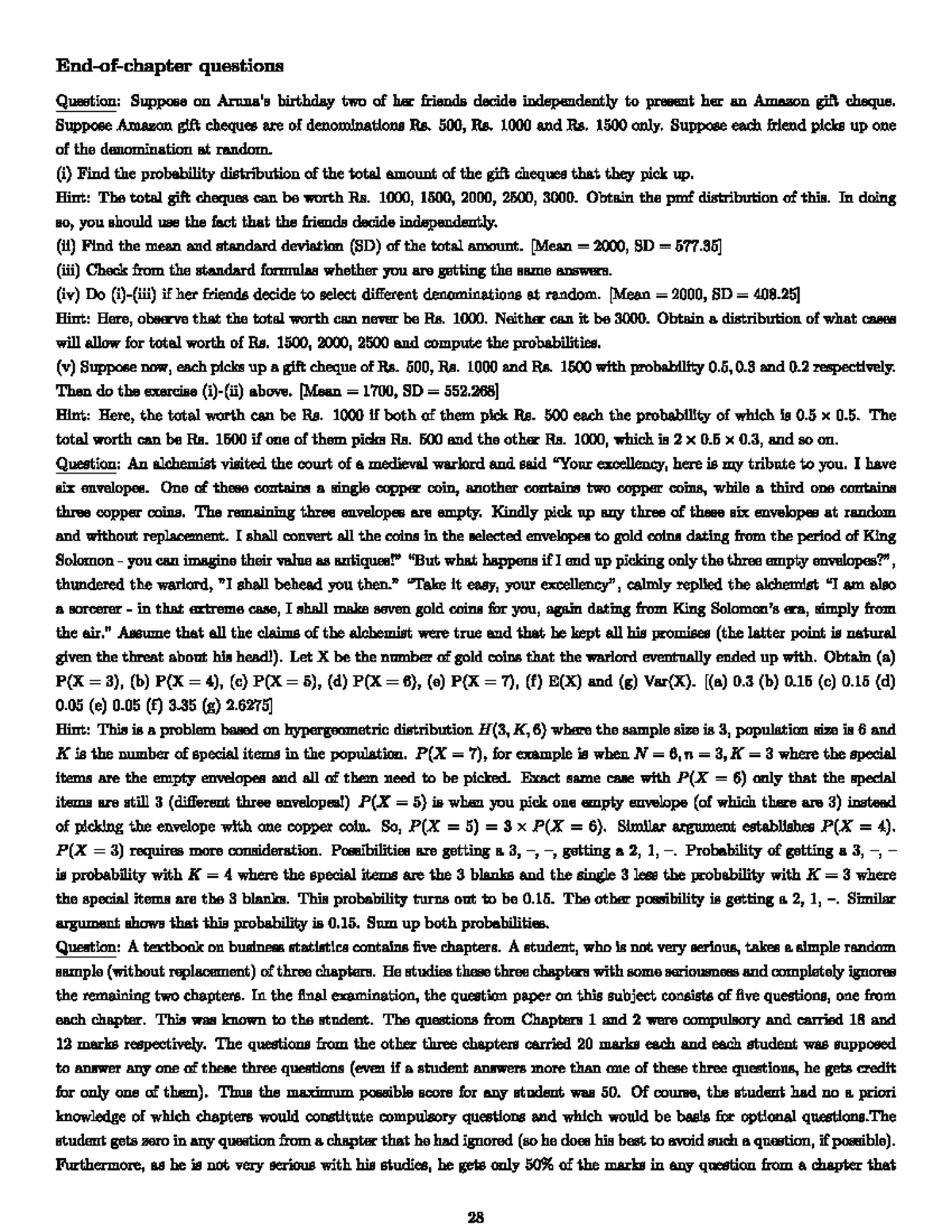 QM1b Practice Probs - questions Question: Suppose on birthday two of ...