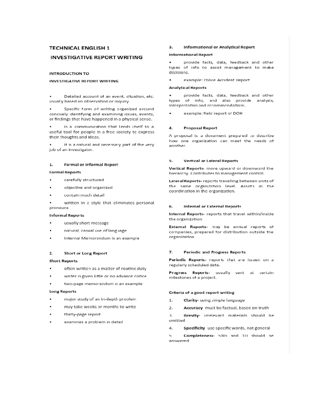 Technical english 1 and 2 - TECHNICAL ENGLISH 1 3. Informational or ...