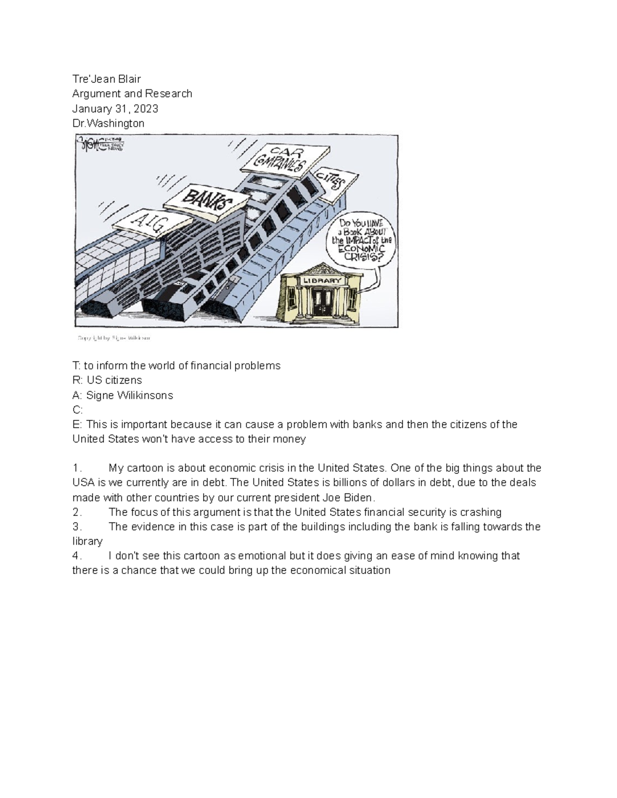 Visual Argument - Tre’Jean Blair Argument and Research January 31, 2023 ...