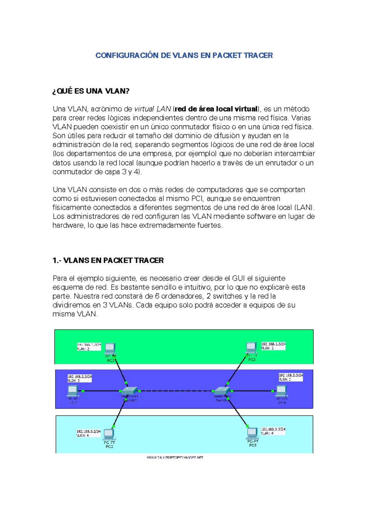 Como crear una vlan - CONFIGURACIÓN DE VLANS EN PACKET TRACER ¿QUÉ ES UNA VLAN? Una VLAN ...