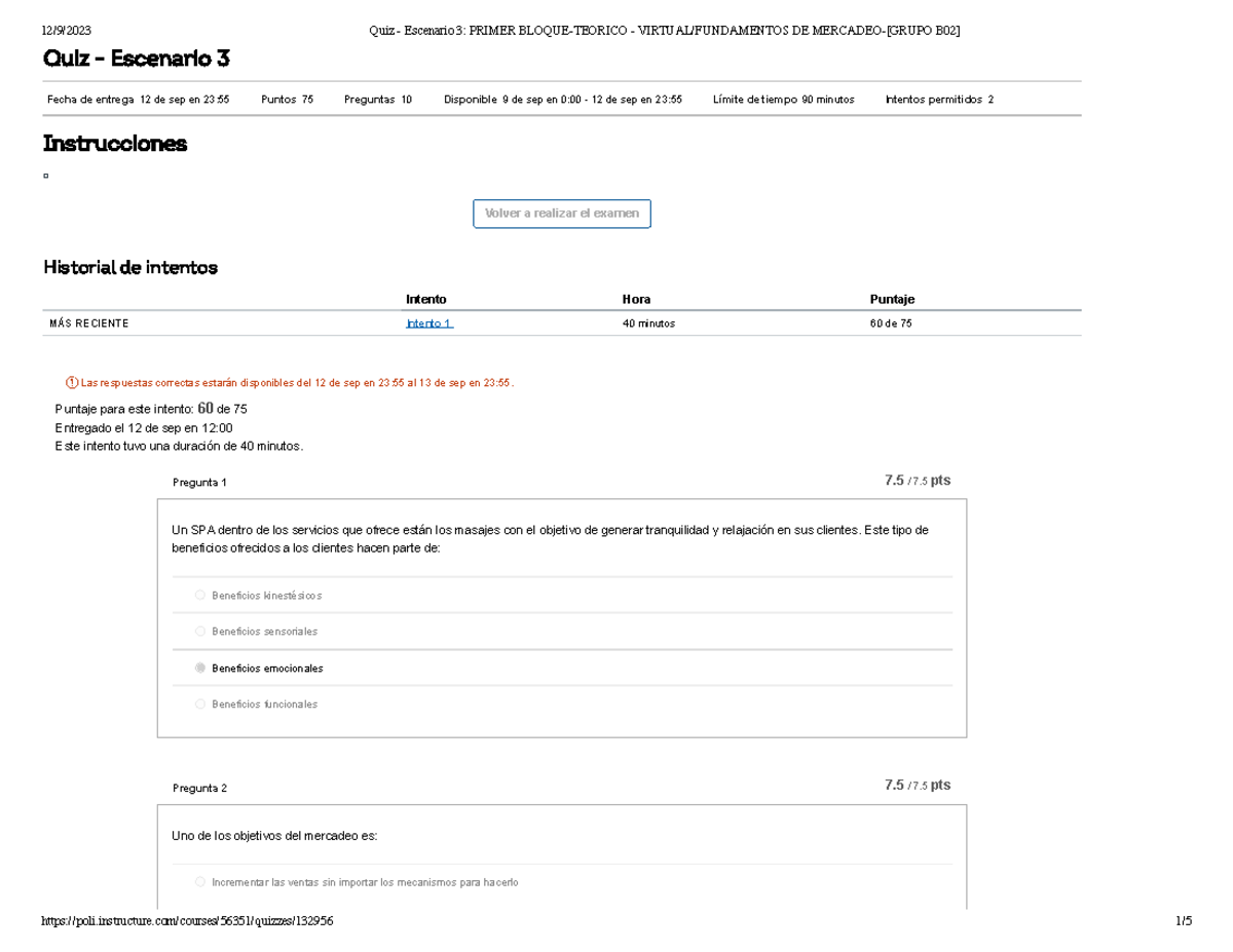 Quiz - Escenario 3 Primer Bloque- Teorico - Virtual Fundamentos DE Mercadeo-[ Grupo B02] - Quiz ...