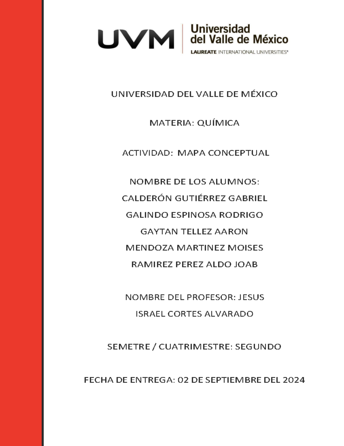 MAPA+ Conceptual - Actividad Blackboard - Química - UNIVERSIDAD DEL ...