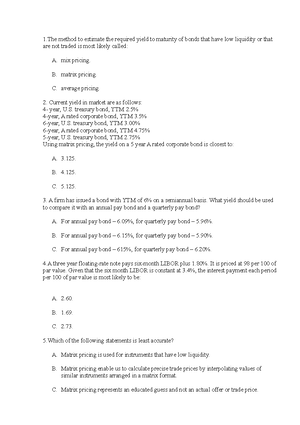 Tutorial ch 11 solutions - Chapter 11 The Money Markets Quantitative Problems What would be your ...