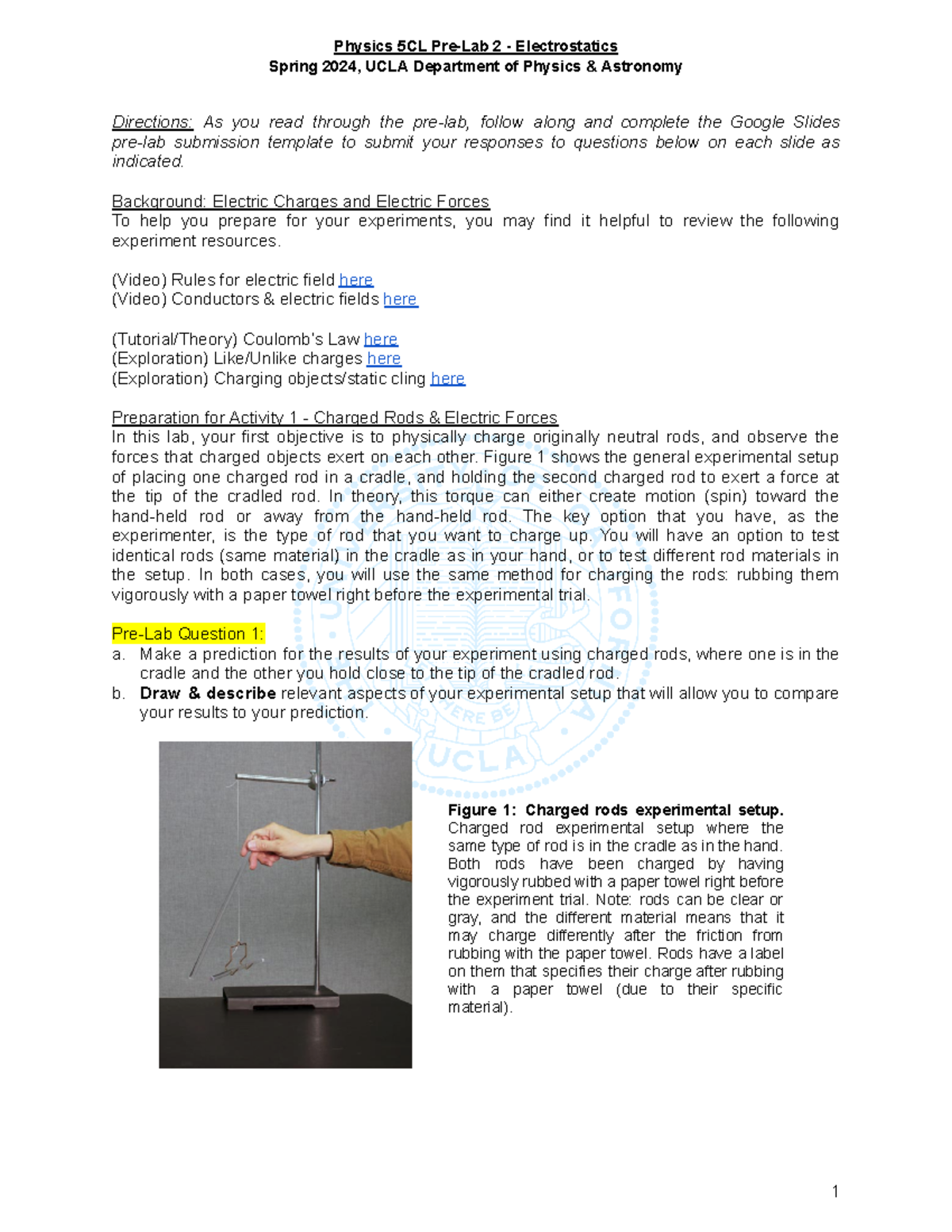 5CL Pre-Lab 2 - S24v3 - Spring 2024, UCLA Department of Physics ...