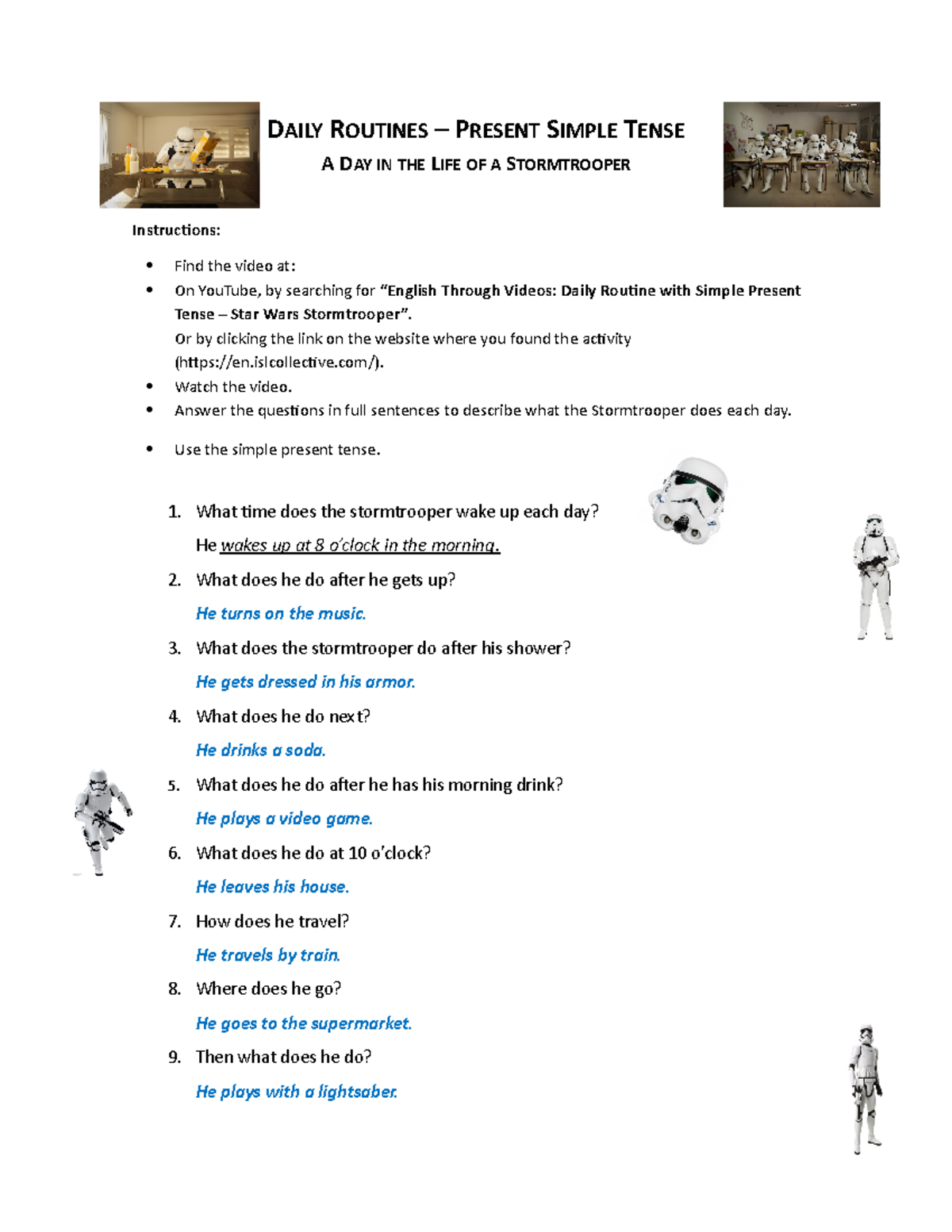 Practica unidad 3 - ingles - DAILY ROUTINES – PRESENT SIMPLE TENSE A ...
