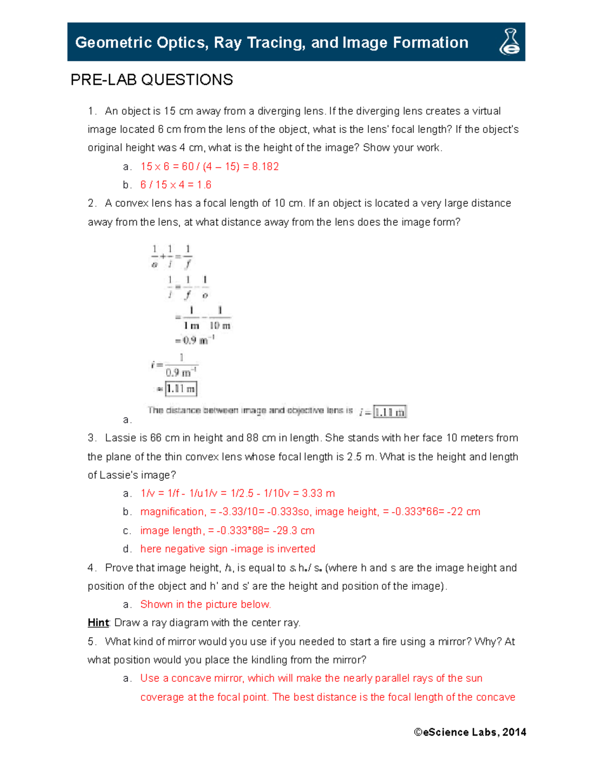 Lab 28 - Escience lab assignments. Each have detailed answers along ...