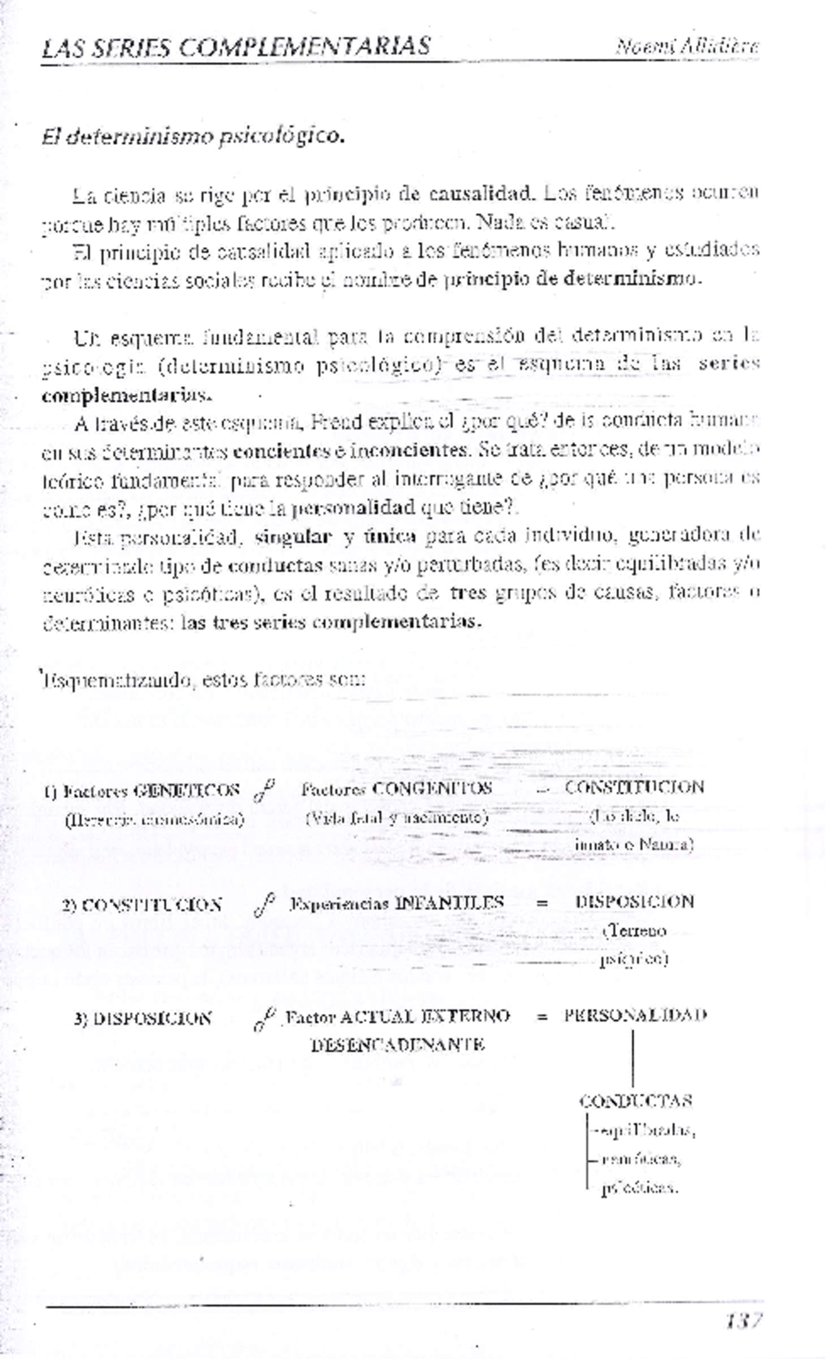 Series complementarias- Fundamentos de psicologia 2 - LAS SERIES COMPLEMENTARIAS Noemi Allidière ...