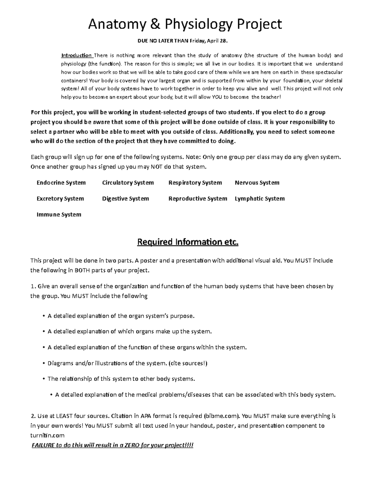 Mariah Barry - Body Systems Human Anatomy Project - Anatomy ...