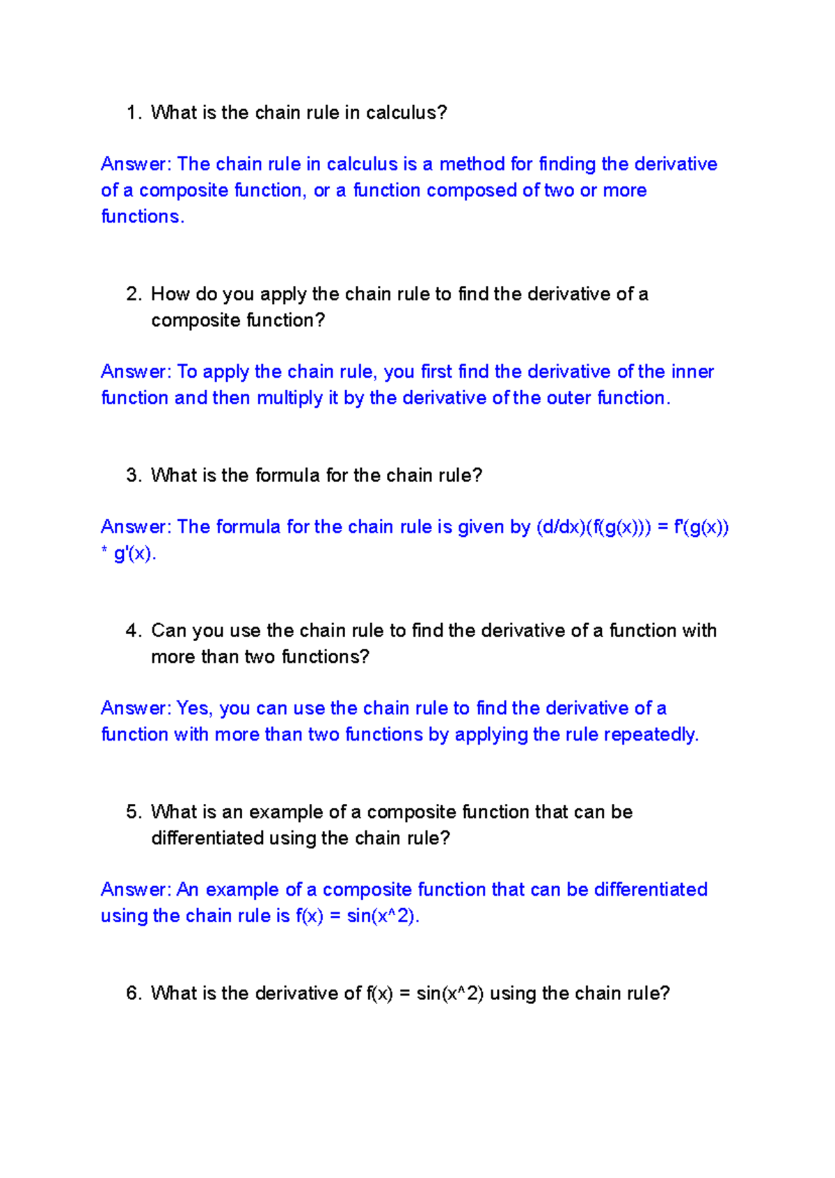 Chain rule Calculus - What is the chain rule in calculus? Answer: The ...