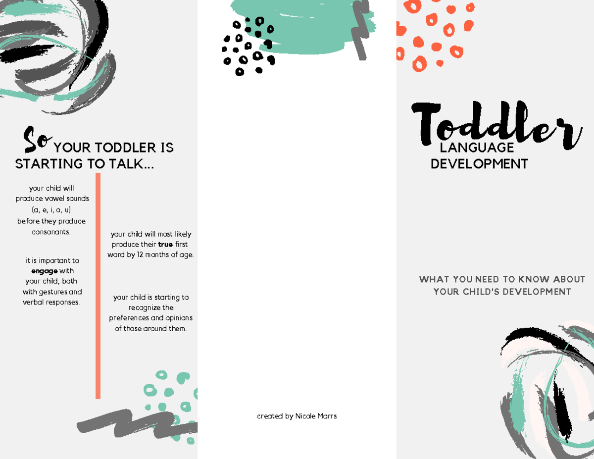 Toddler Language Development Brochure-1 - ####### WHAT YOU NEED TO KNOW ...
