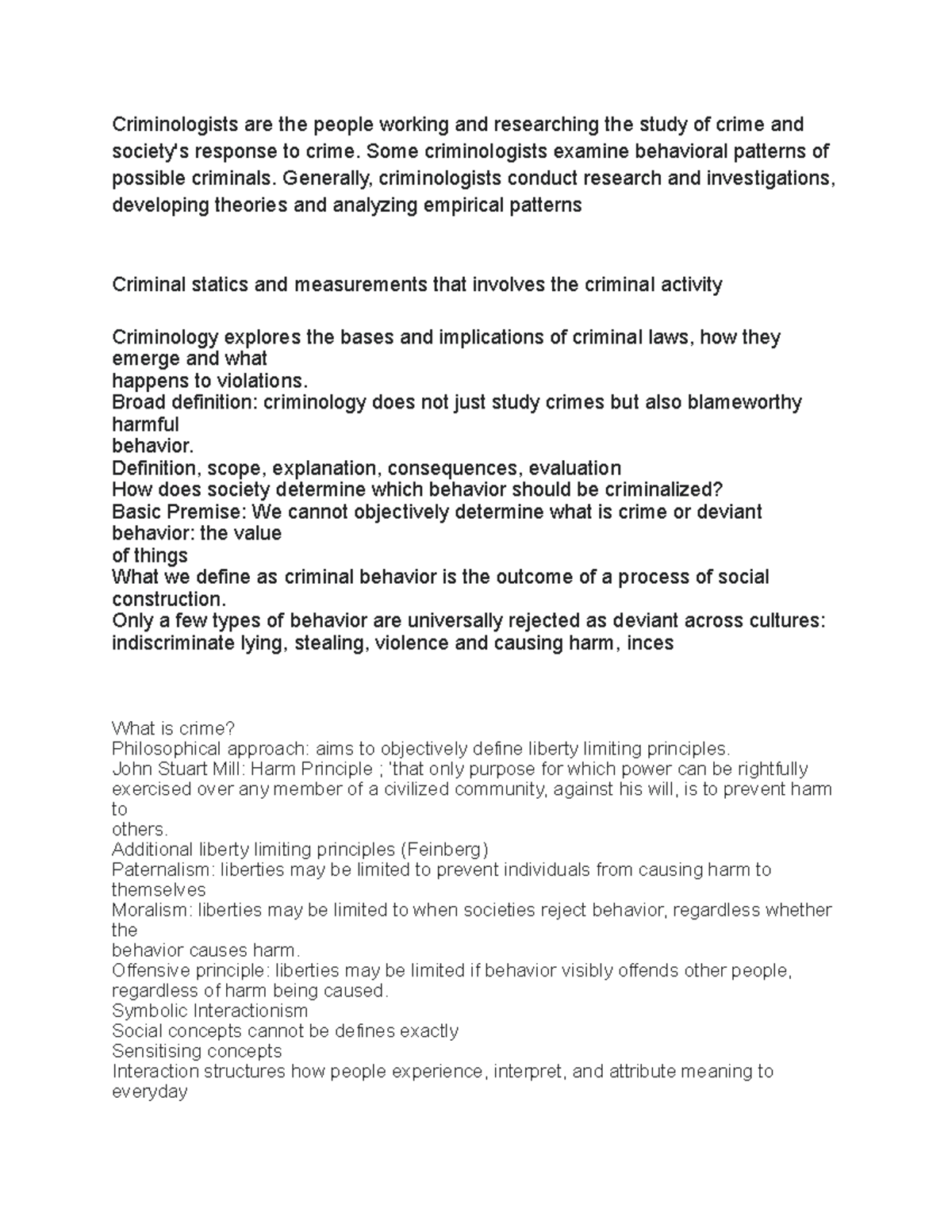 Criminal notes - Criminologists are the people working and researching ...