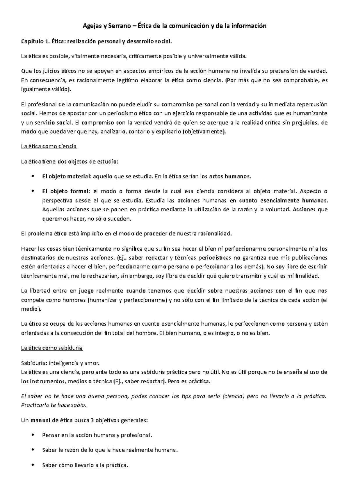 Agejas y Serrano. Etica de la comunicacion y de la informacion. Capitulos 1 y 2 - Agejas y ...
