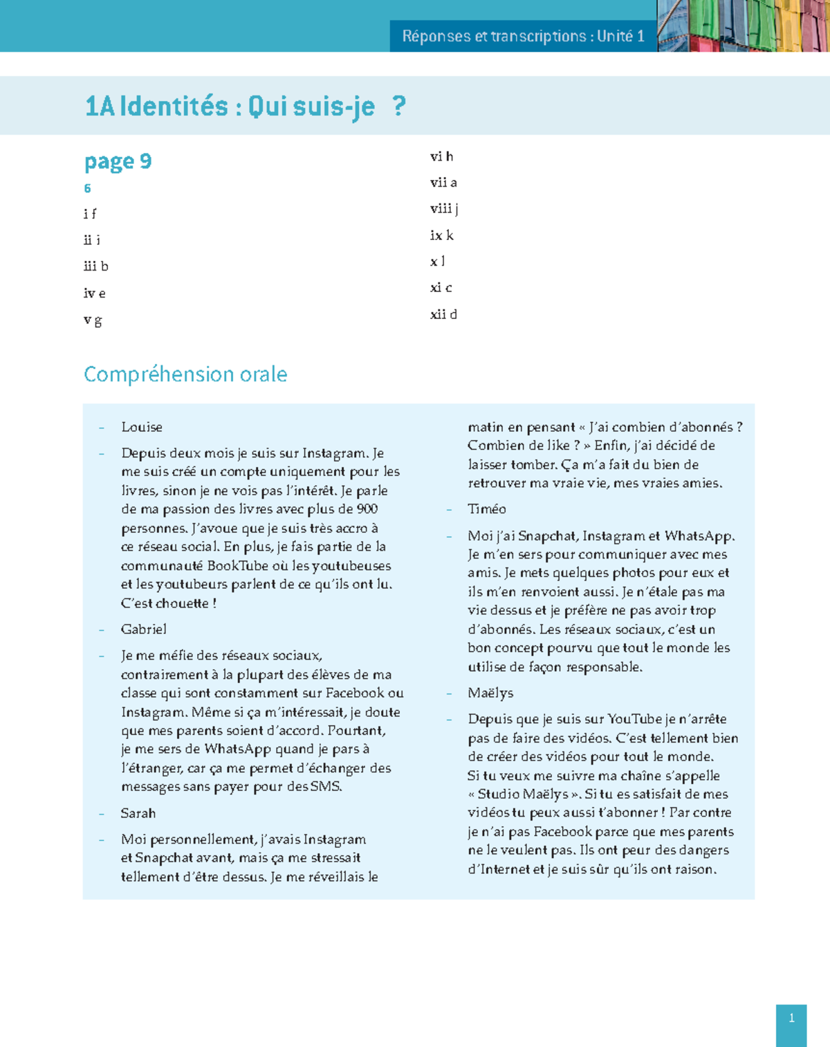 842241 IB DP French 01uu at01 - 1A Identités : Qui suis-je? page 9 6 i ...
