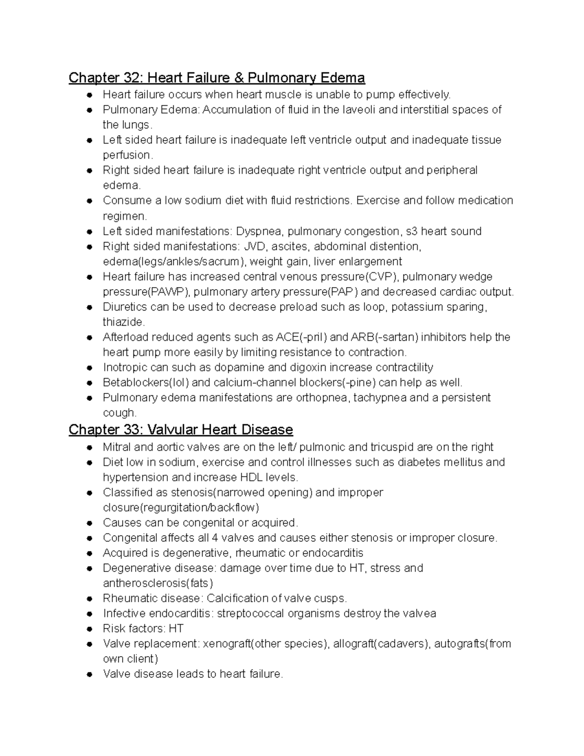 Notes on Heart Failure, Endocarditis and Valve Diseases - Chapter 32 ...