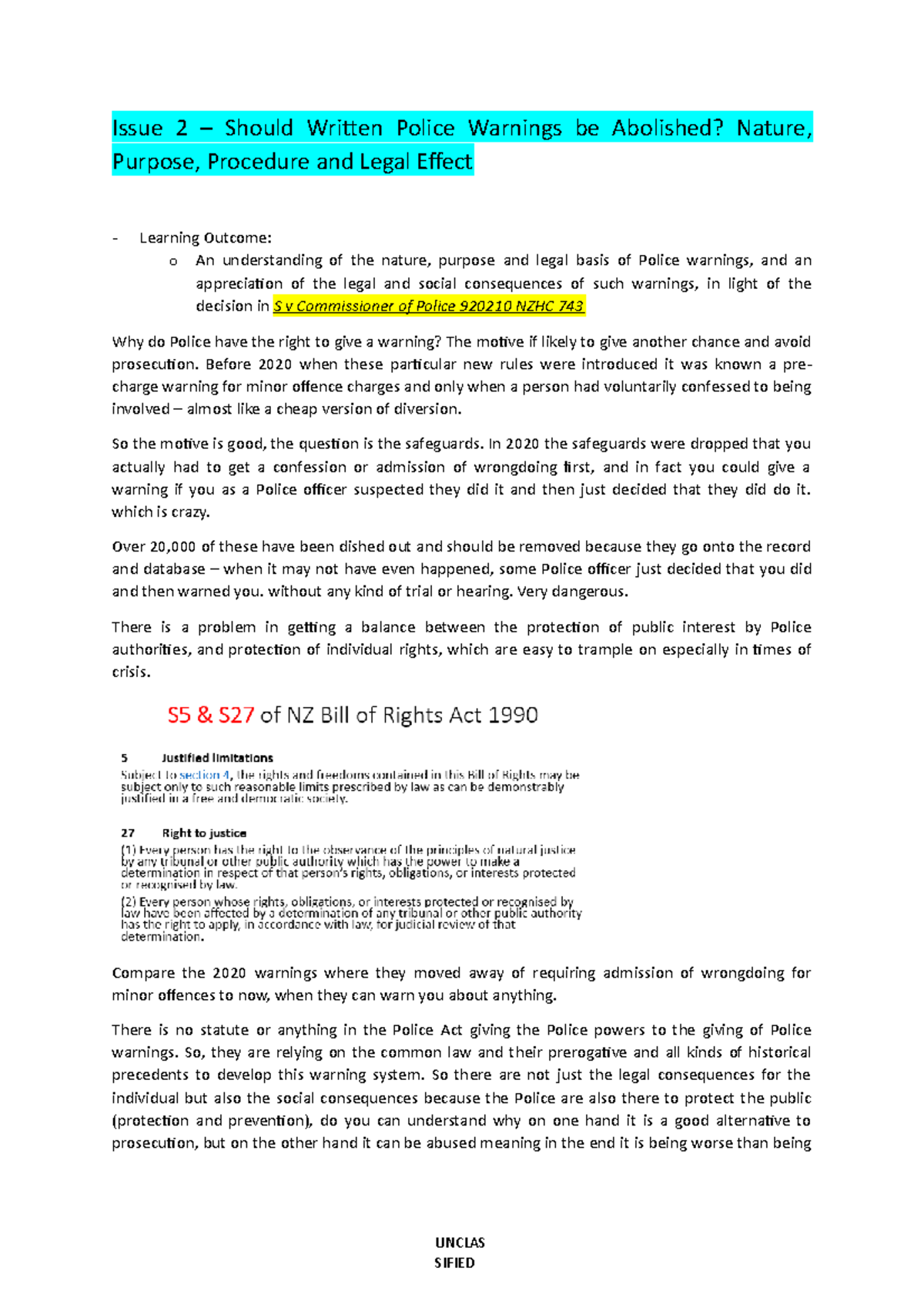 Issue 2~1 - Issue 2 – Should Written Police Warnings be Abolished ...