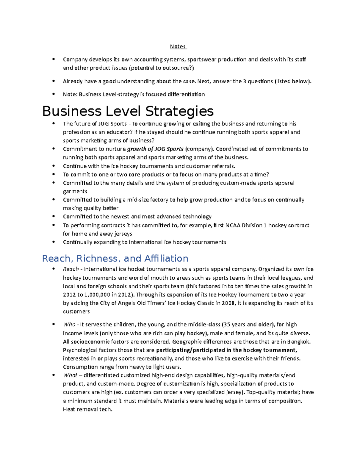 03052021 Business Level, Corporate Level, International Level - Notes ...