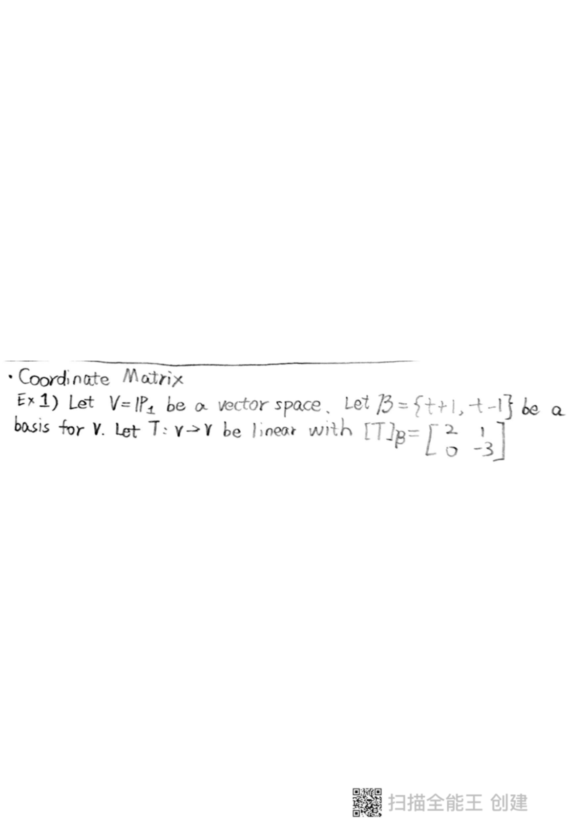 Coordinate Matrix and Complex Eigenvalue discussion - MATH461 - Studocu