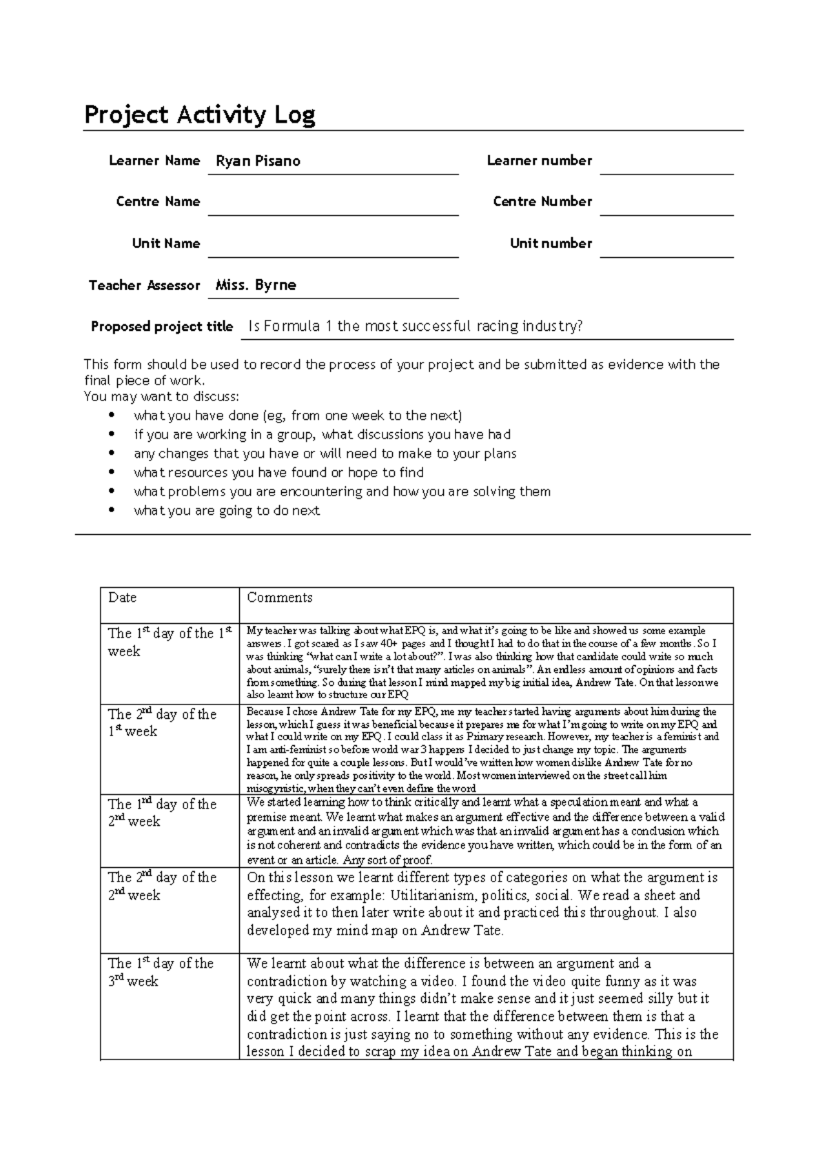 Activity Log - dsfdsfsadddddddddddddddddddddddd - Project Activity Log ...