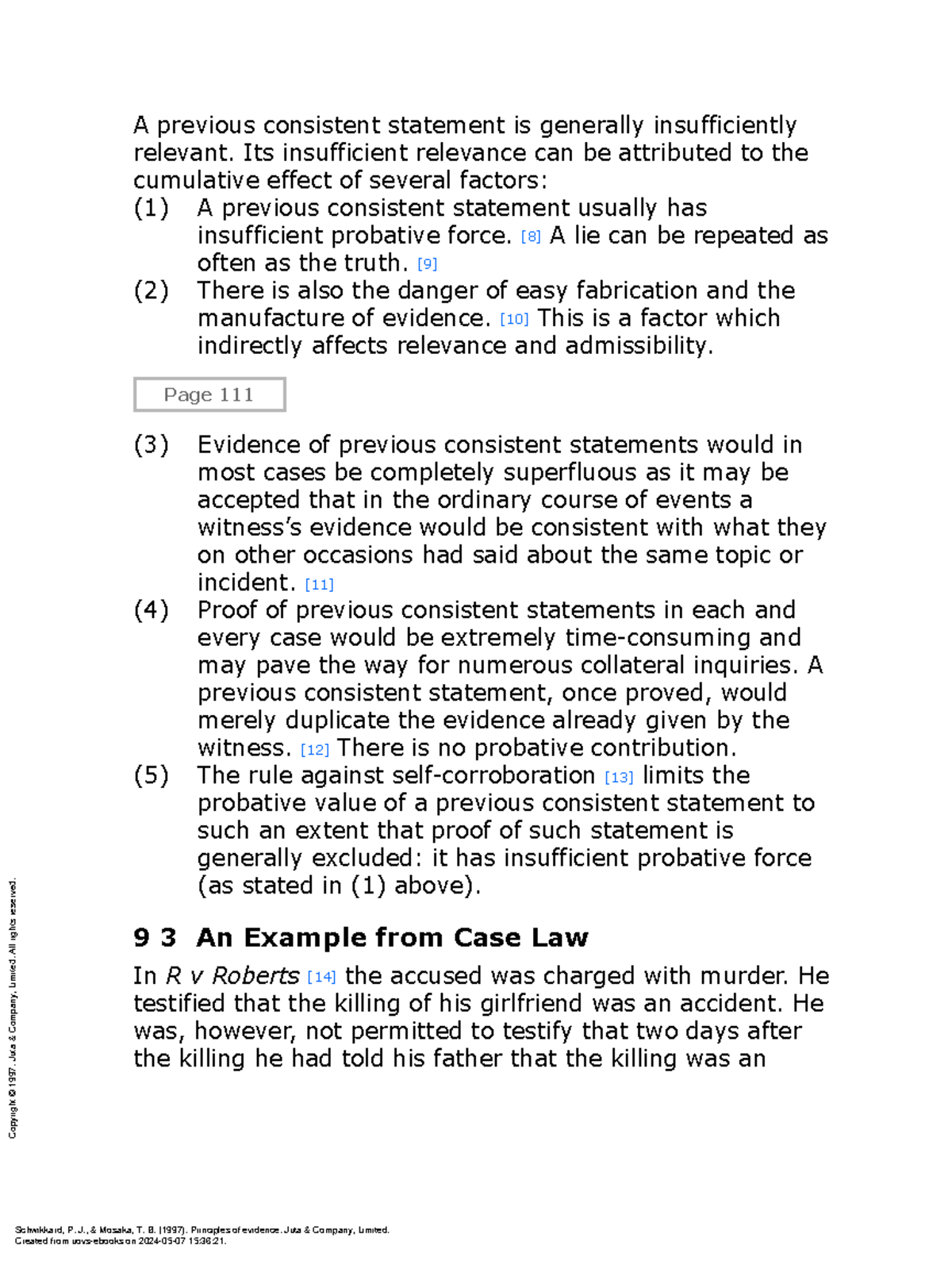 Principles of Evidence - (Section B The Admissibility of Relevant ...